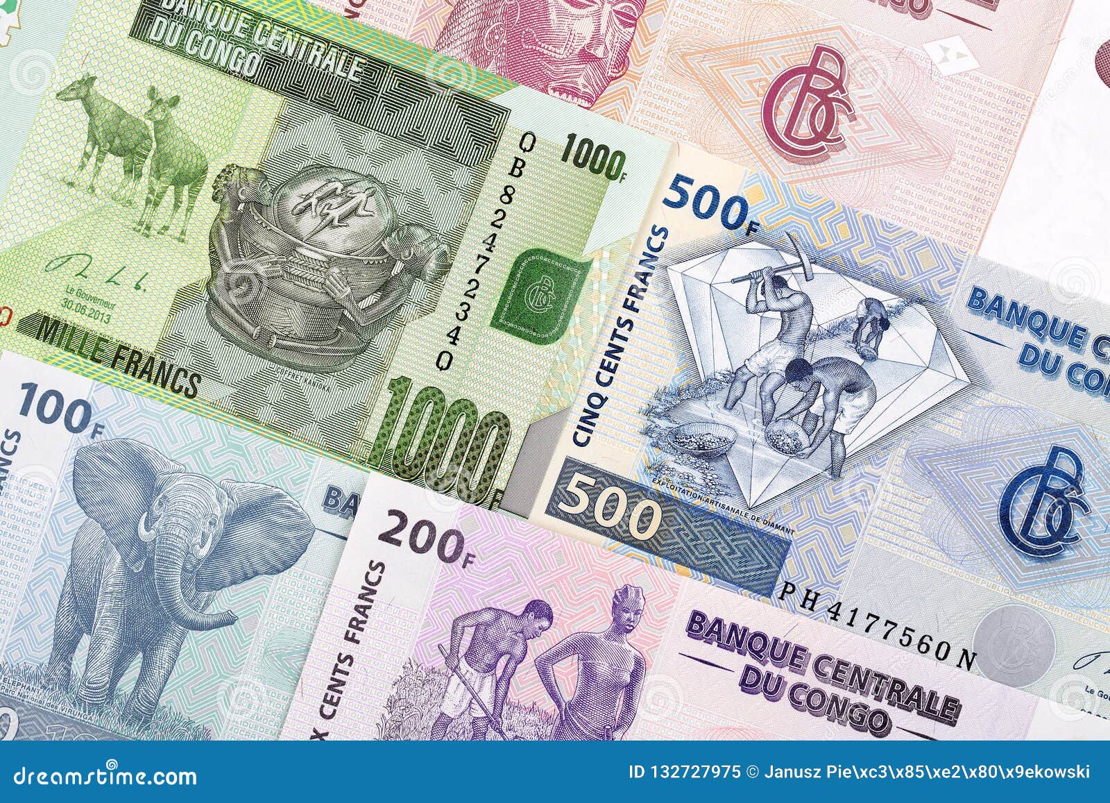 Congolese Money a Business Background Stock Image - Image of collection ...