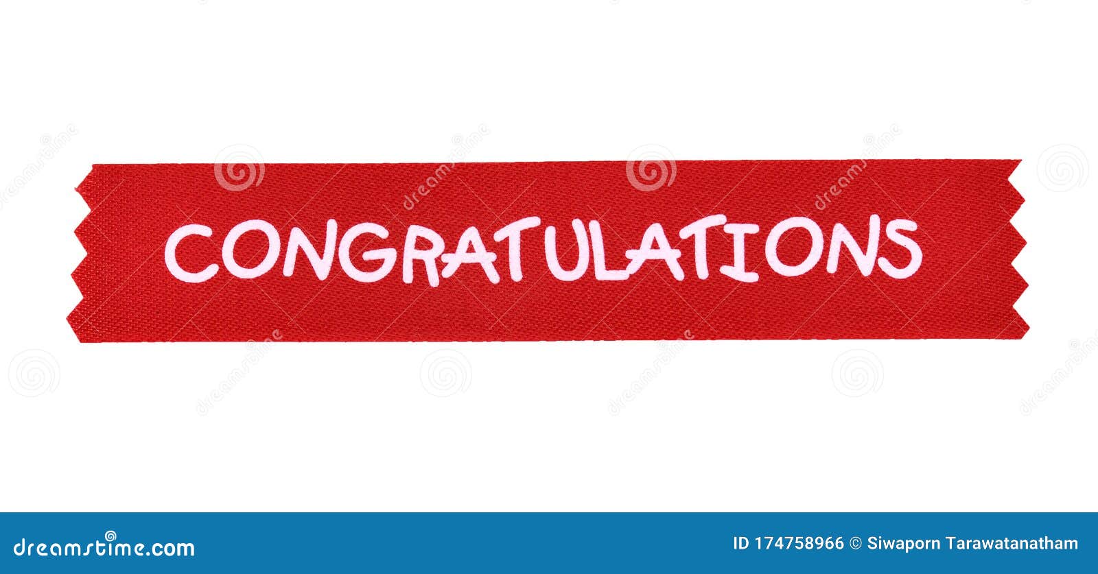 Congraduation Ribbin Isolated on a Background Stock Photo - Image of ...