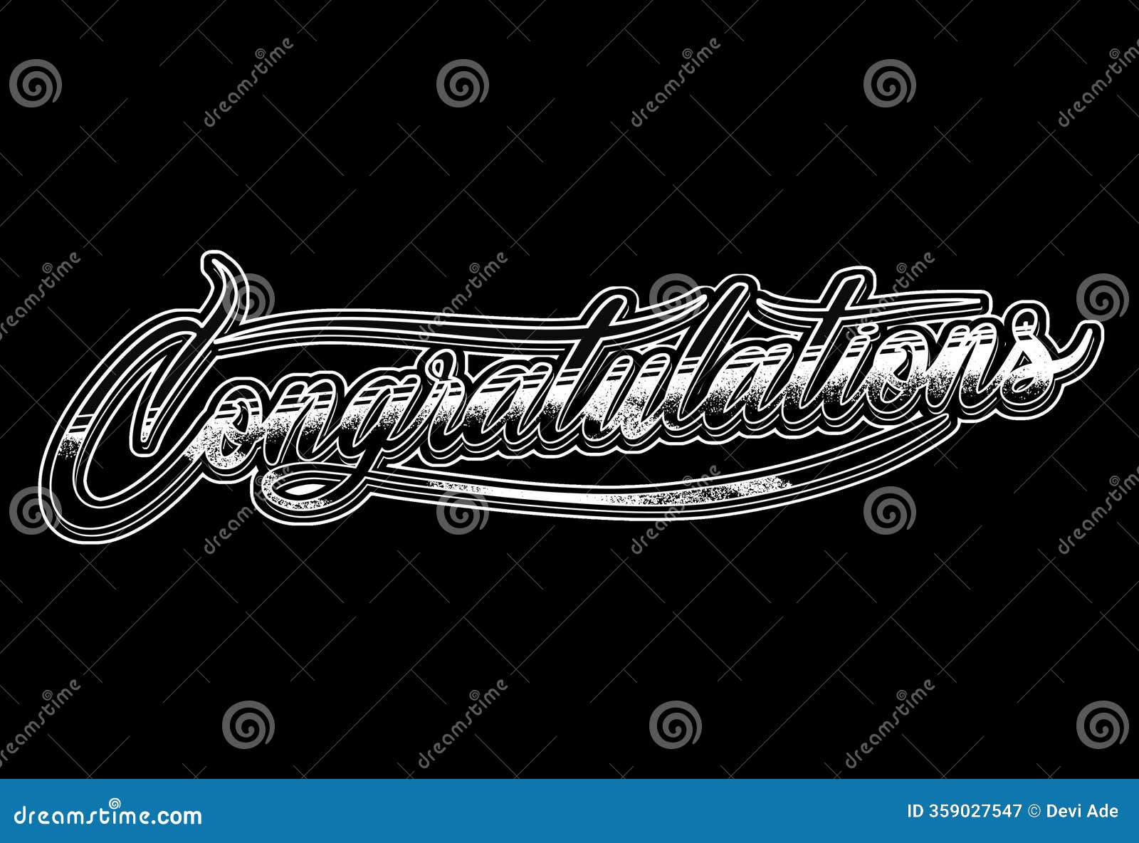 A Handrawing Congratulations Calligraphy Stock Vector - Illustration of ...