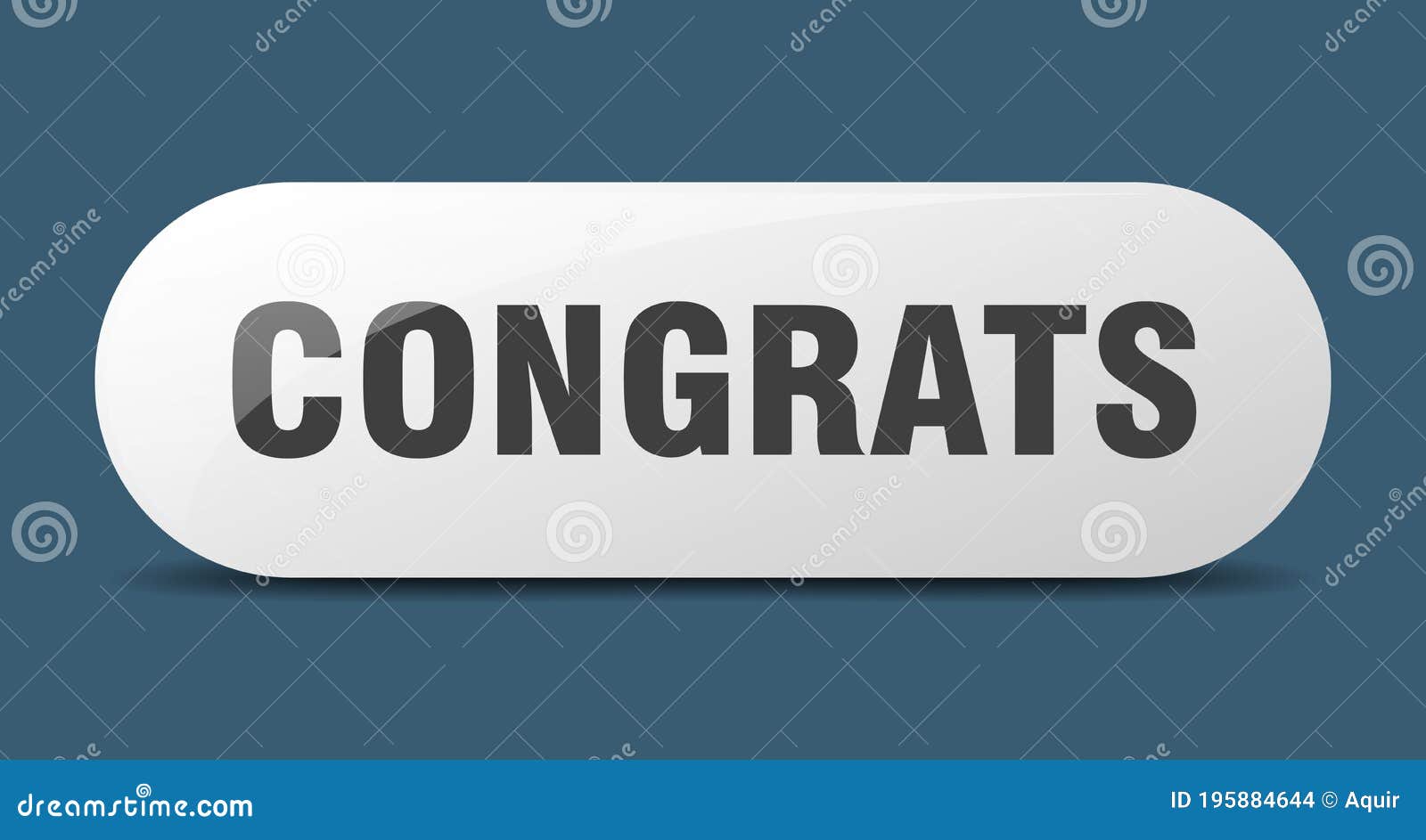 Congrats Button. Sticker. Banner. Rounded Glass Sign Stock Vector ...