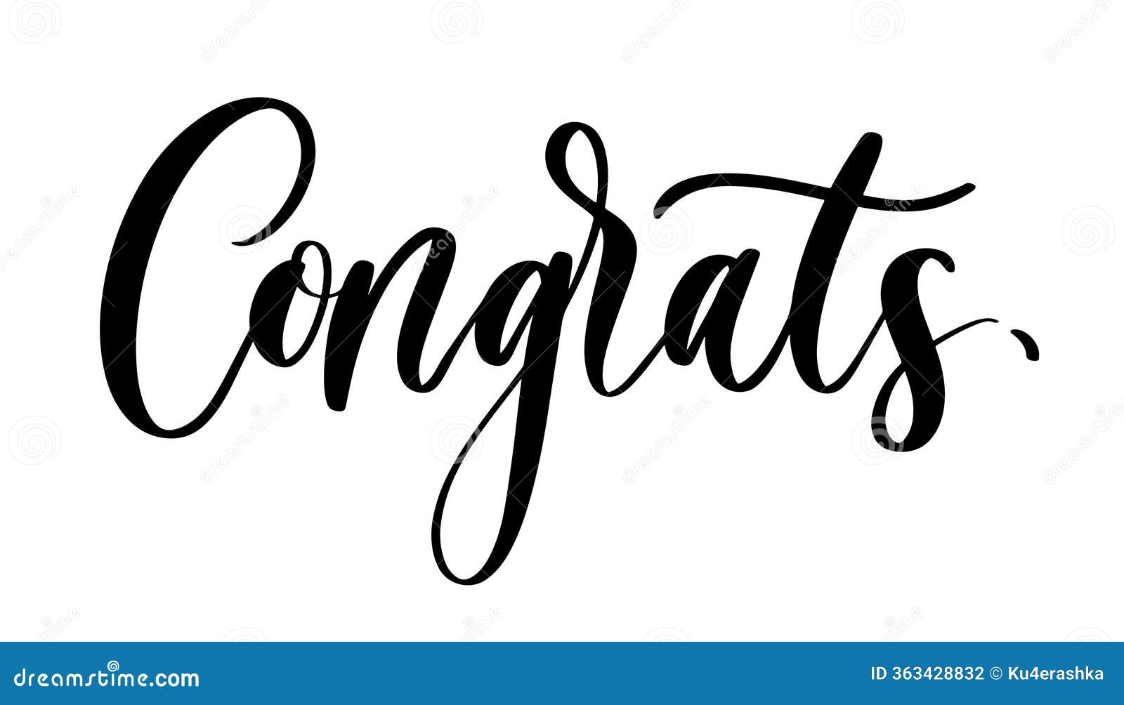 Congrats Calligraphy Lettering Text Card Stock Photo | CartoonDealer ...