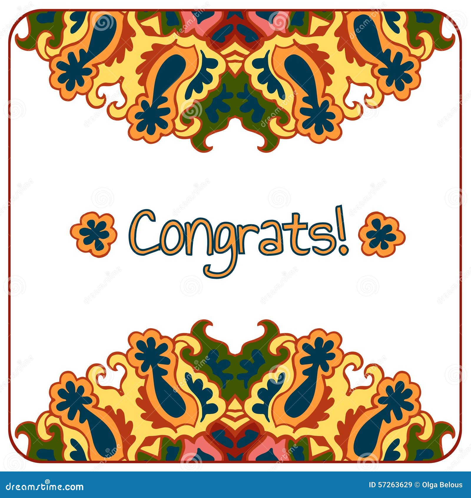 Congrats Card. Abstract Colorful Vector Stock Vector - Illustration of ...