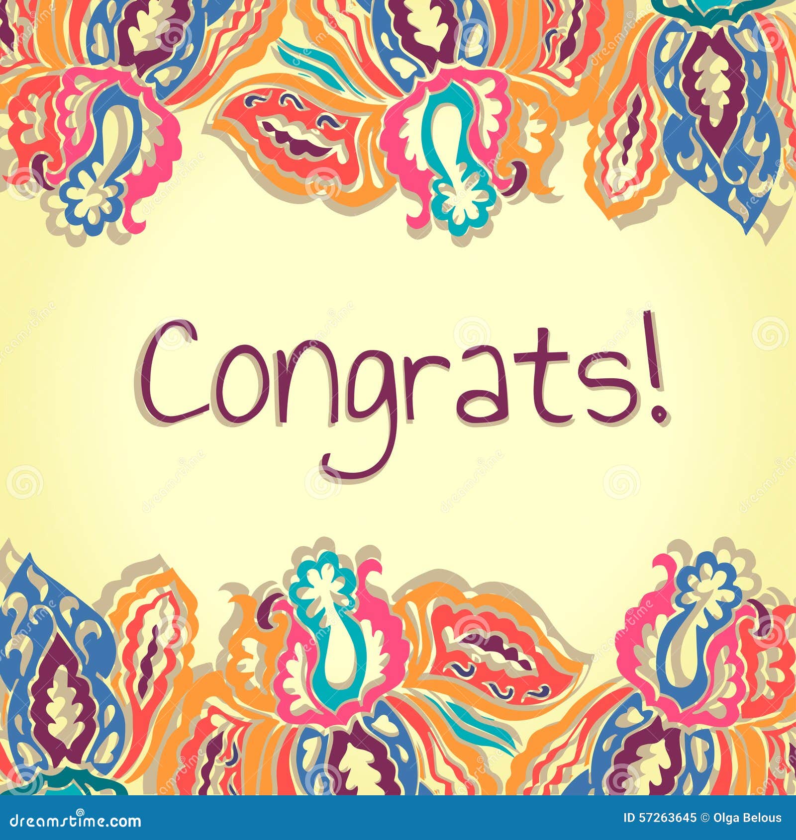 Congrats Card. Abstract Colorful Vector Stock Vector - Illustration of ...