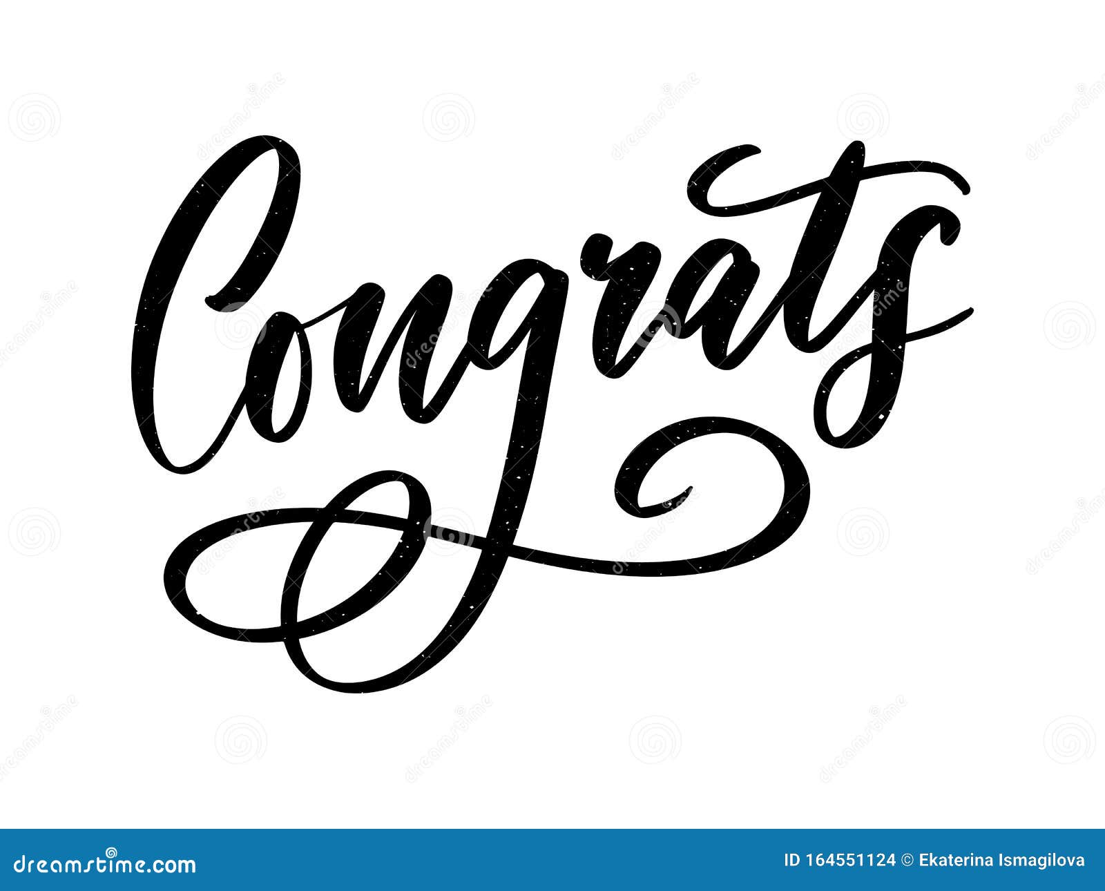 Congrats Congratulations Card Lettering Calligraphy Text Brush Stock ...