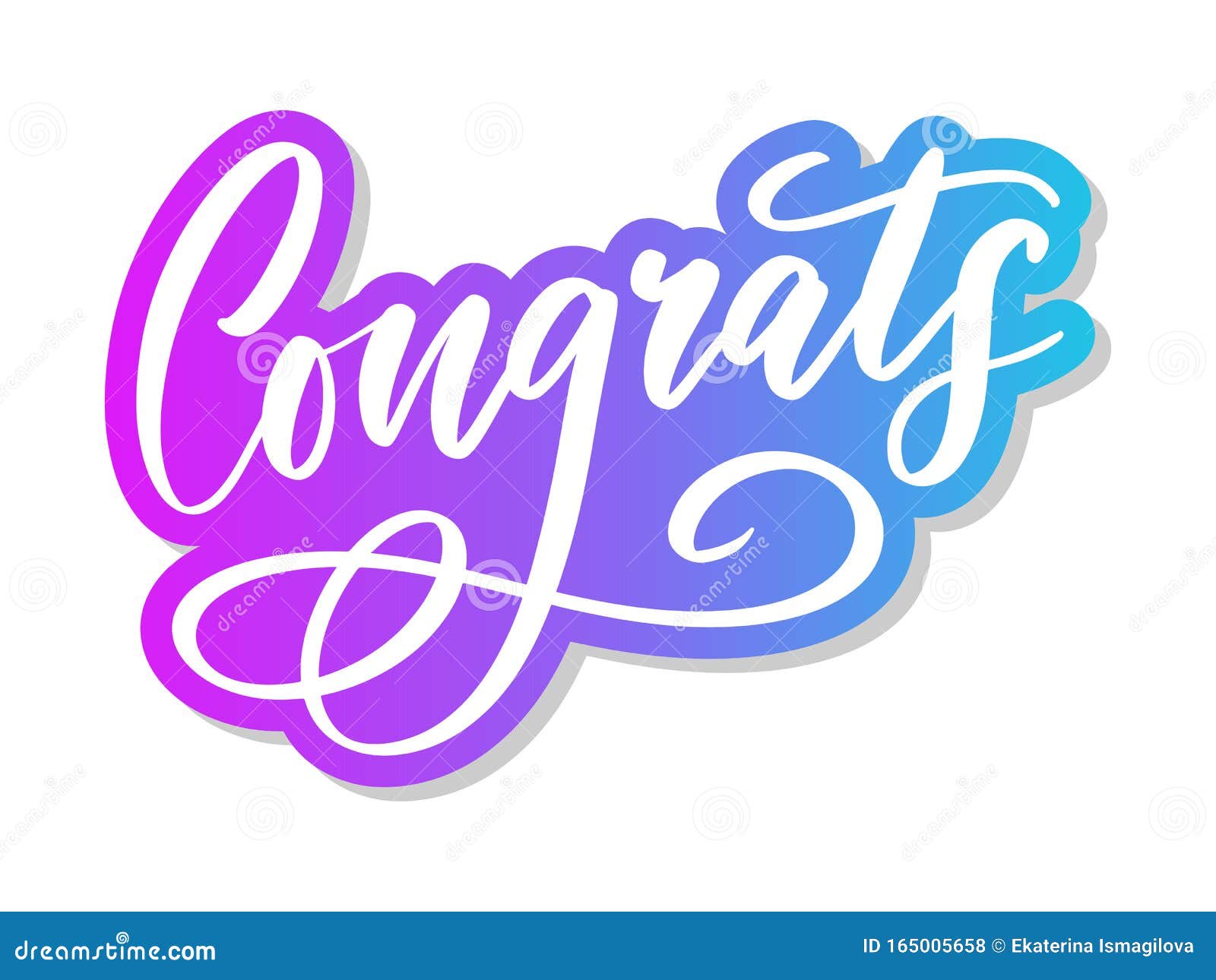 Congrats Congratulations Card Lettering Calligraphy Text Brush Stock ...