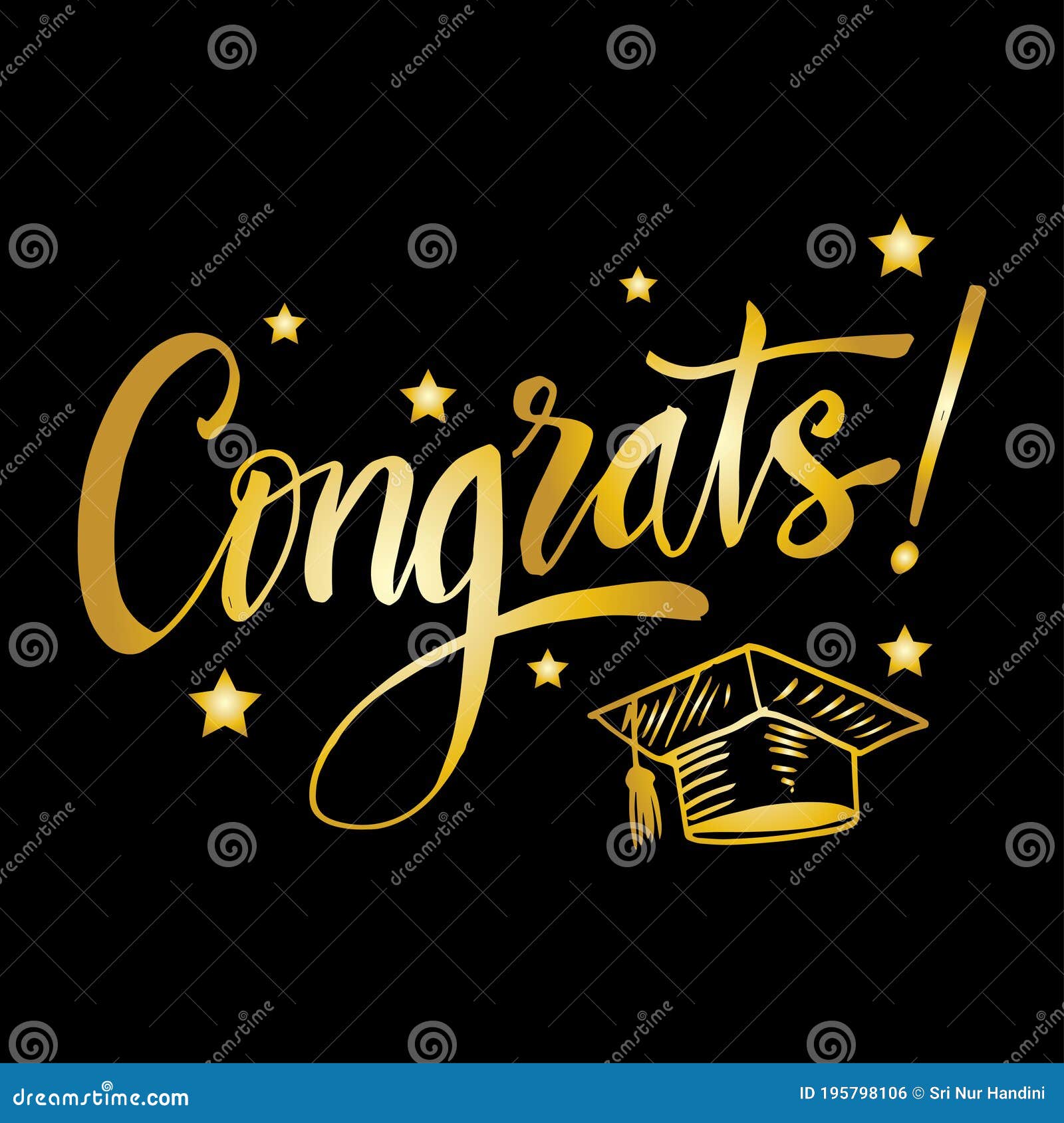 Congrats! Graduation Class Label, Banner. Stock Vector - Illustration ...