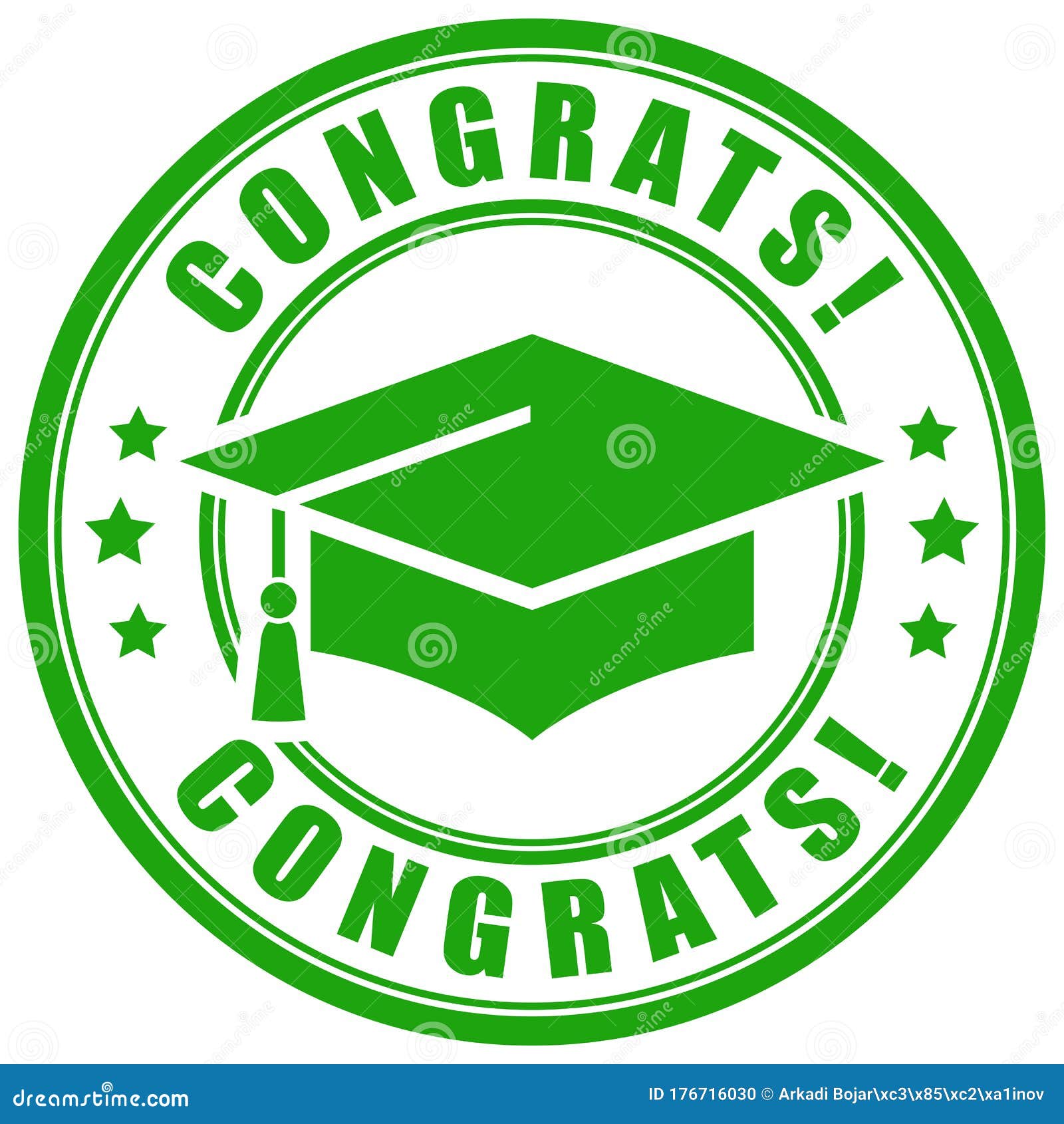 Congrats Graduation Vector Sign Stock Vector - Illustration of ...