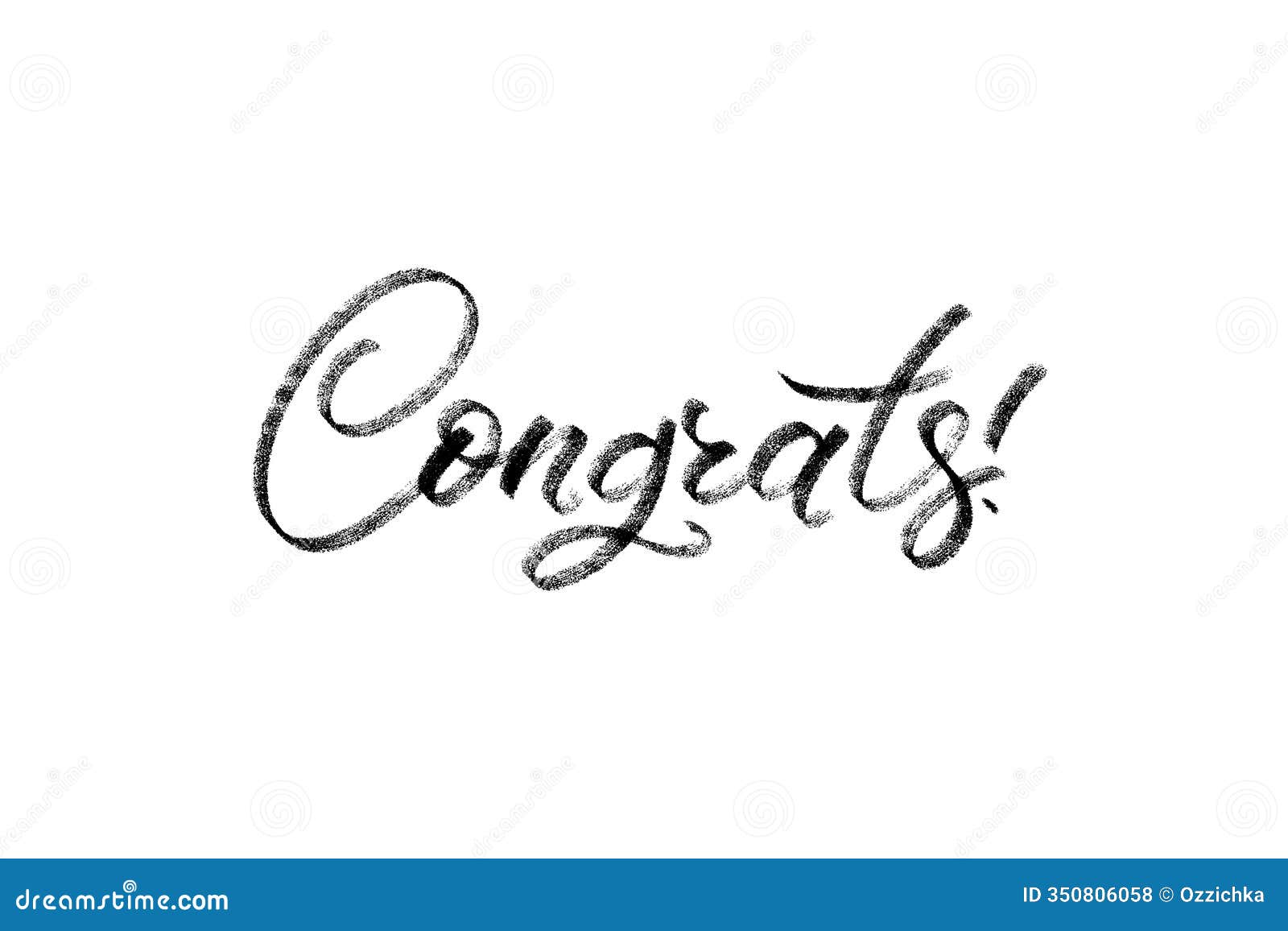 Congrats Hand Written Crayon Lettering, Hand Drawn Element Isolated on ...