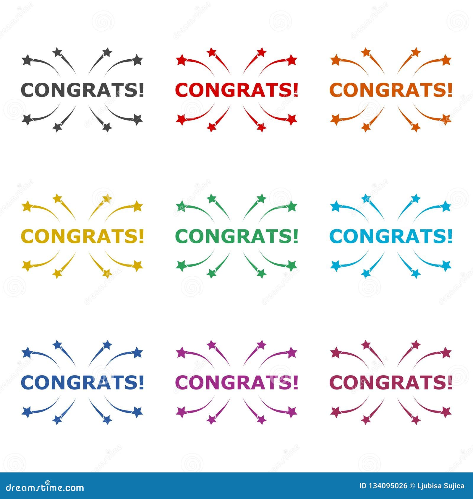 Congrats Logo, Congrats Icon On Dark Background Royalty-Free Stock ...