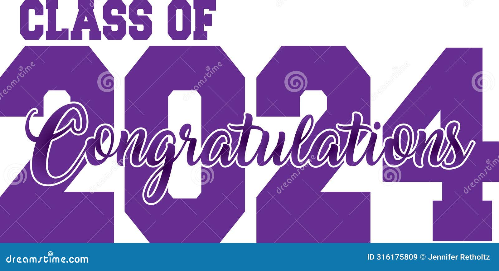 Purple Congratulations Sign On White Background. Vector Illustration ...