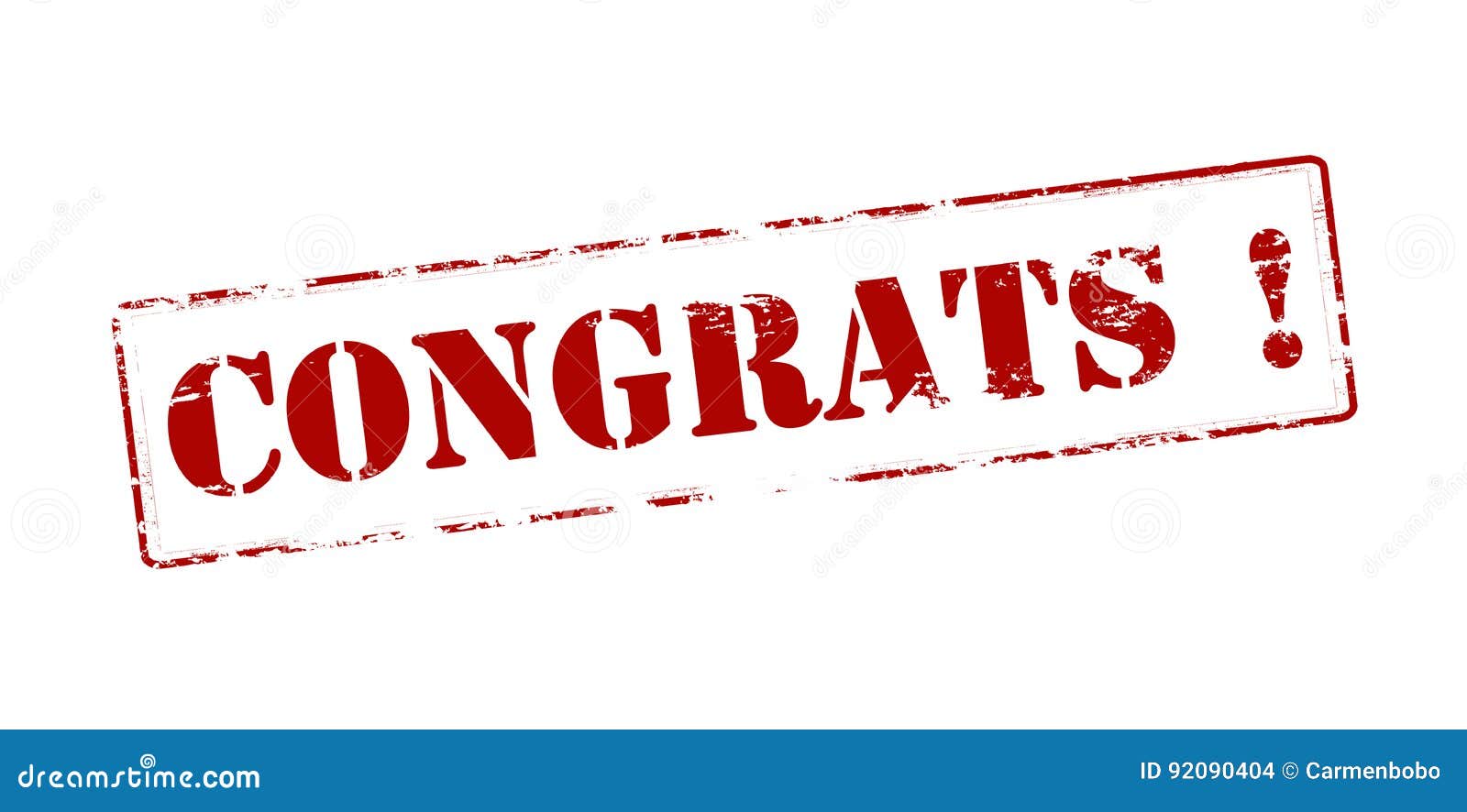 Congrats. Rectangular Vertical Illustration With Isolated Lettering And ...