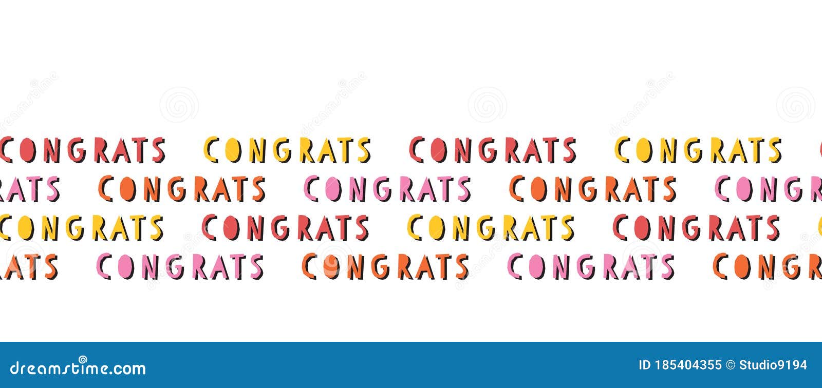 Congrats Seamless Vector Pattern. Congratulations Repeating Background ...