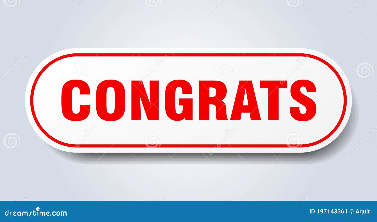 Congrats Sign. Rounded Isolated Button. White Sticker Stock Vector ...