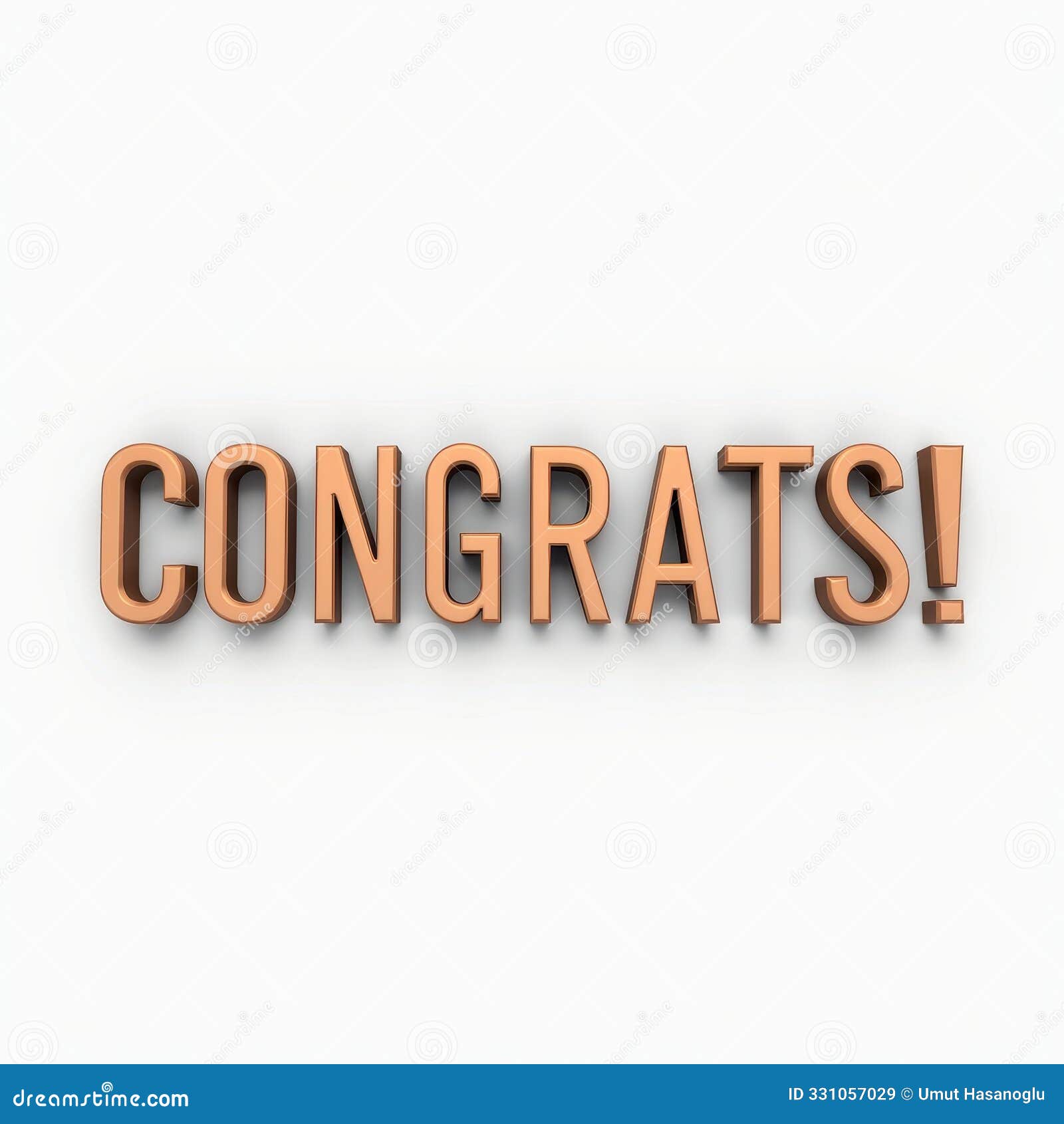Congrats! Text in Bold, Metallic Letters on a White Background. Stock ...