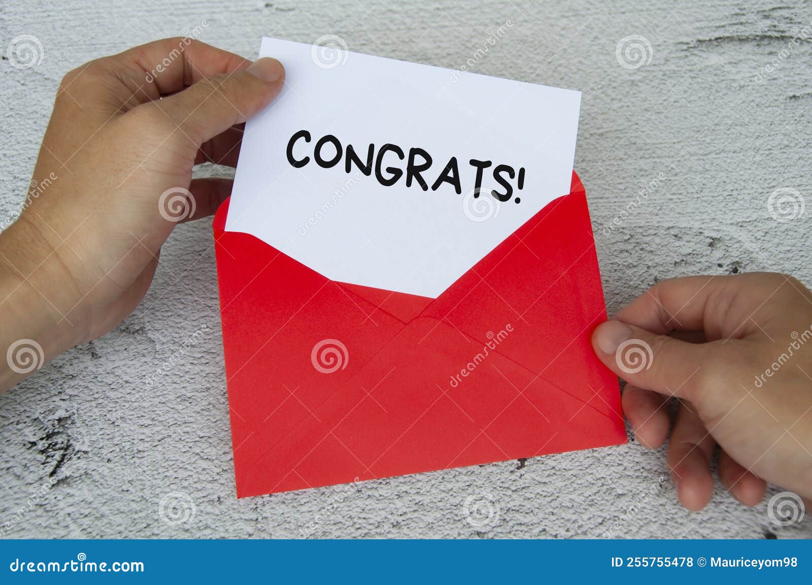 Congrats Text On Paper. Word Congrats On Torn Paper. Concept Image ...