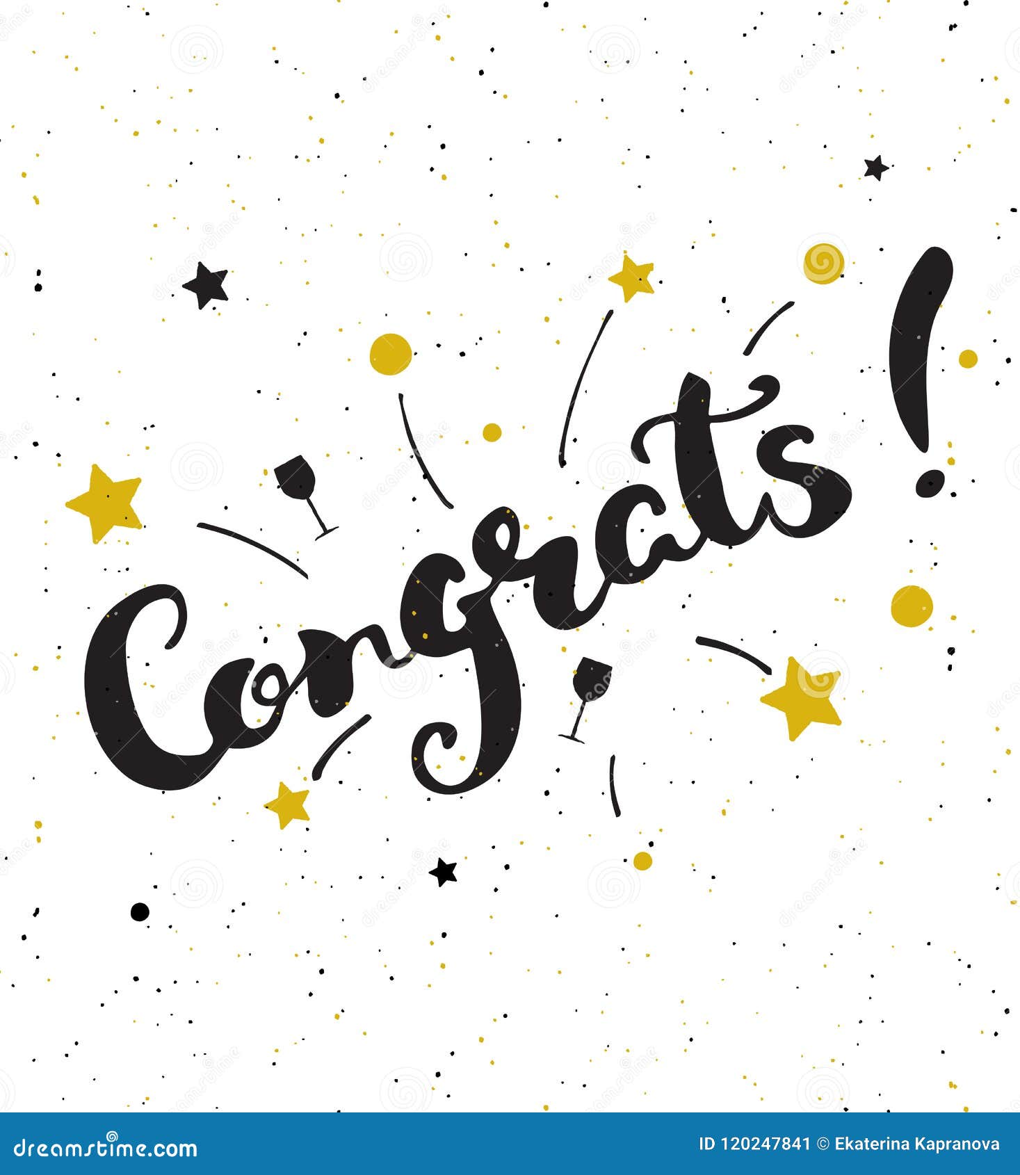 Congrats. Typography Poster Stock Vector - Illustration of label ...