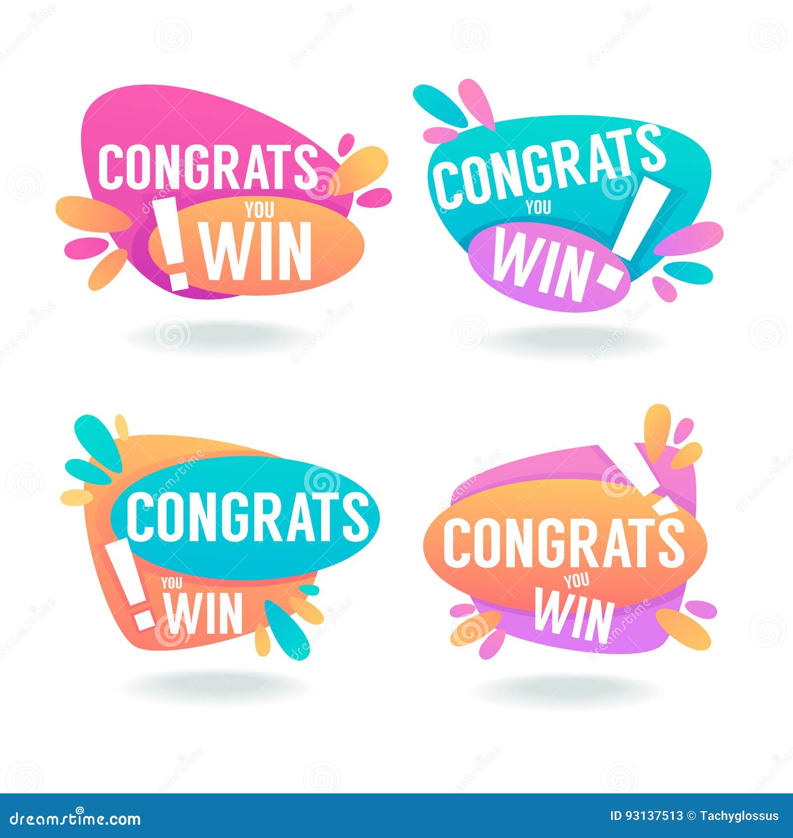 Congrats, You Win Cartoon Vector | CartoonDealer.com #93137513
