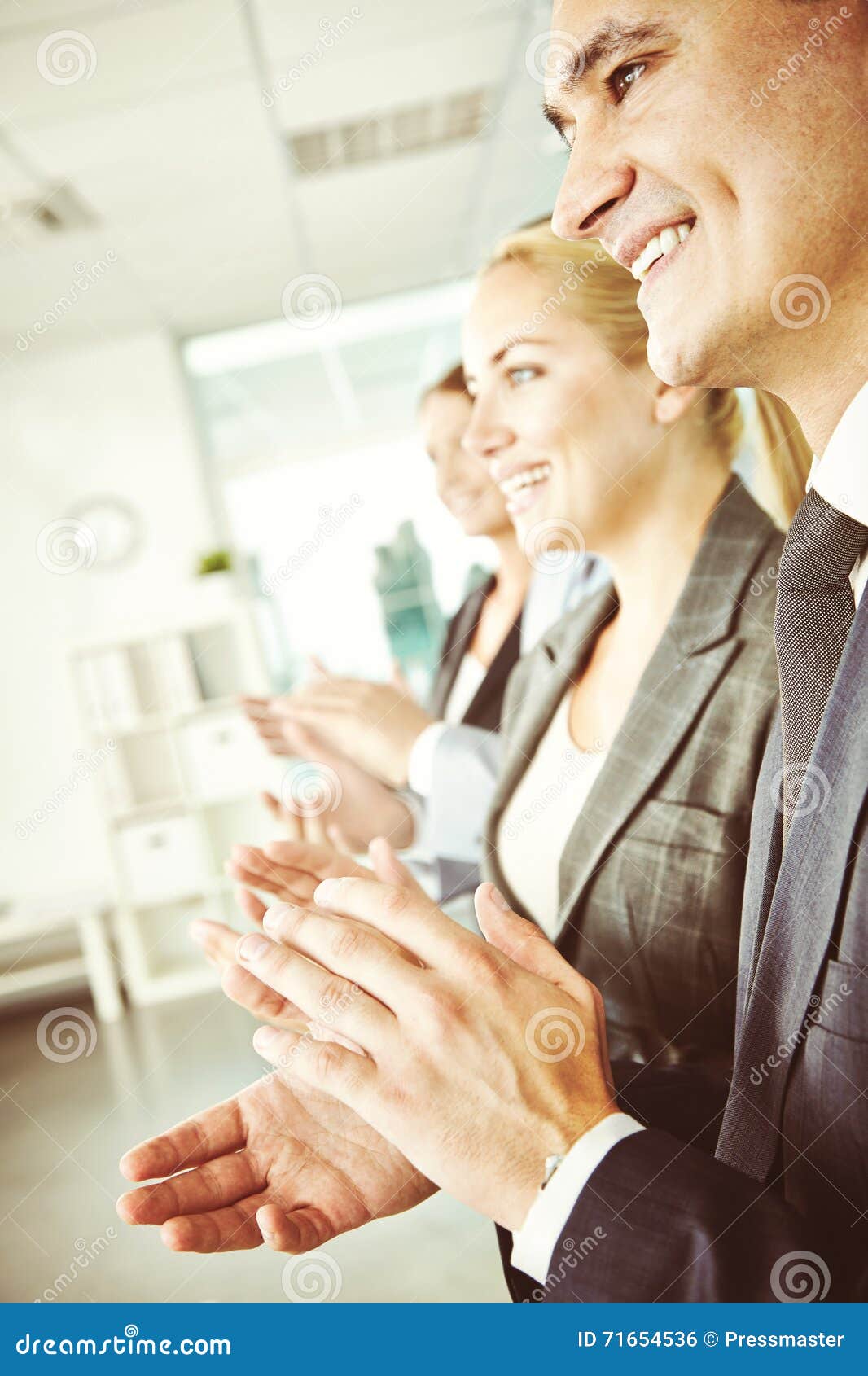 Congratulating with Success Stock Photo - Image of businesspeople ...