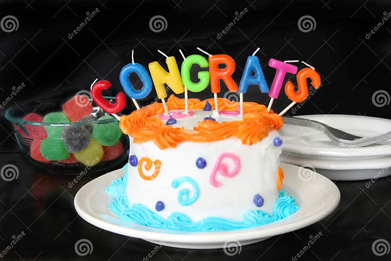 Congratulation Cake stock photo. Image of message, congrats - 10037080