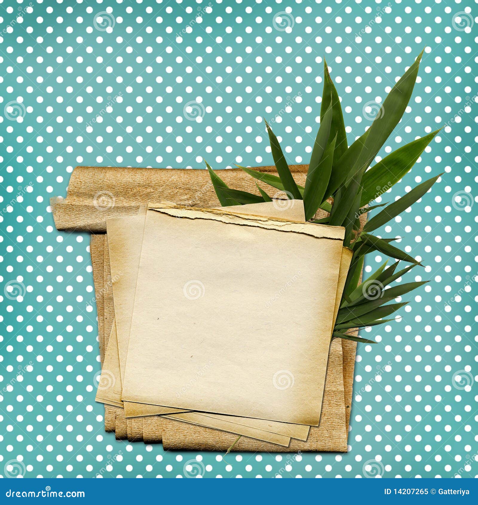 Congratulation Card With Sheets On Rosy Background Royalty-Free Stock ...