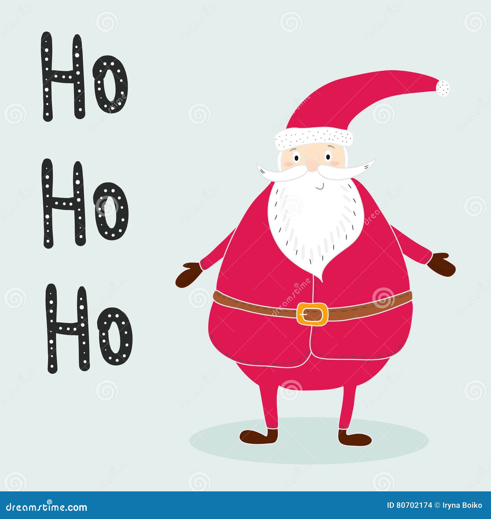 Congratulation Christmas Card with Santa. Printable Template. Stock ...