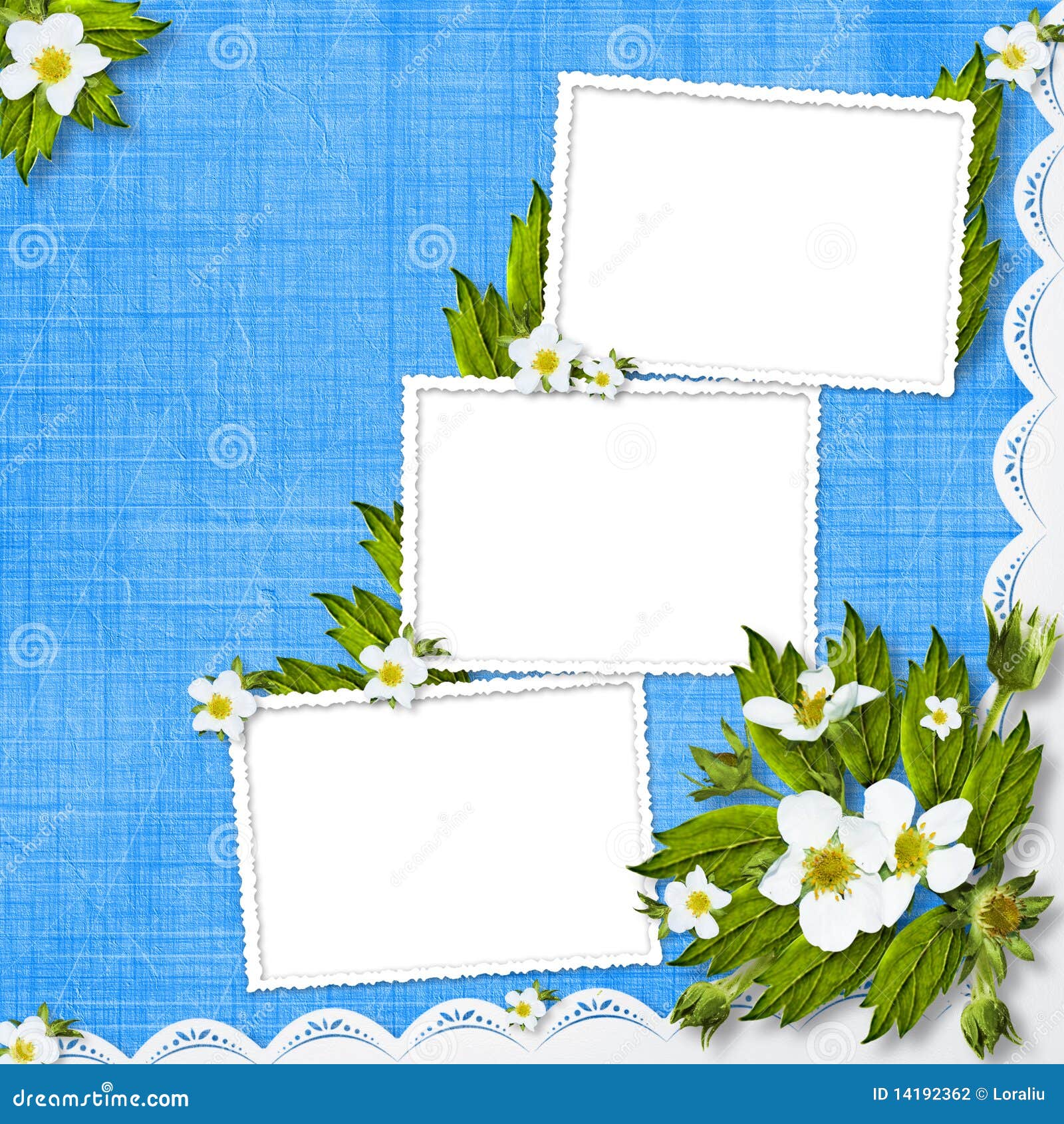 Congratulation with Frame and Flowers Stock Illustration - Illustration ...