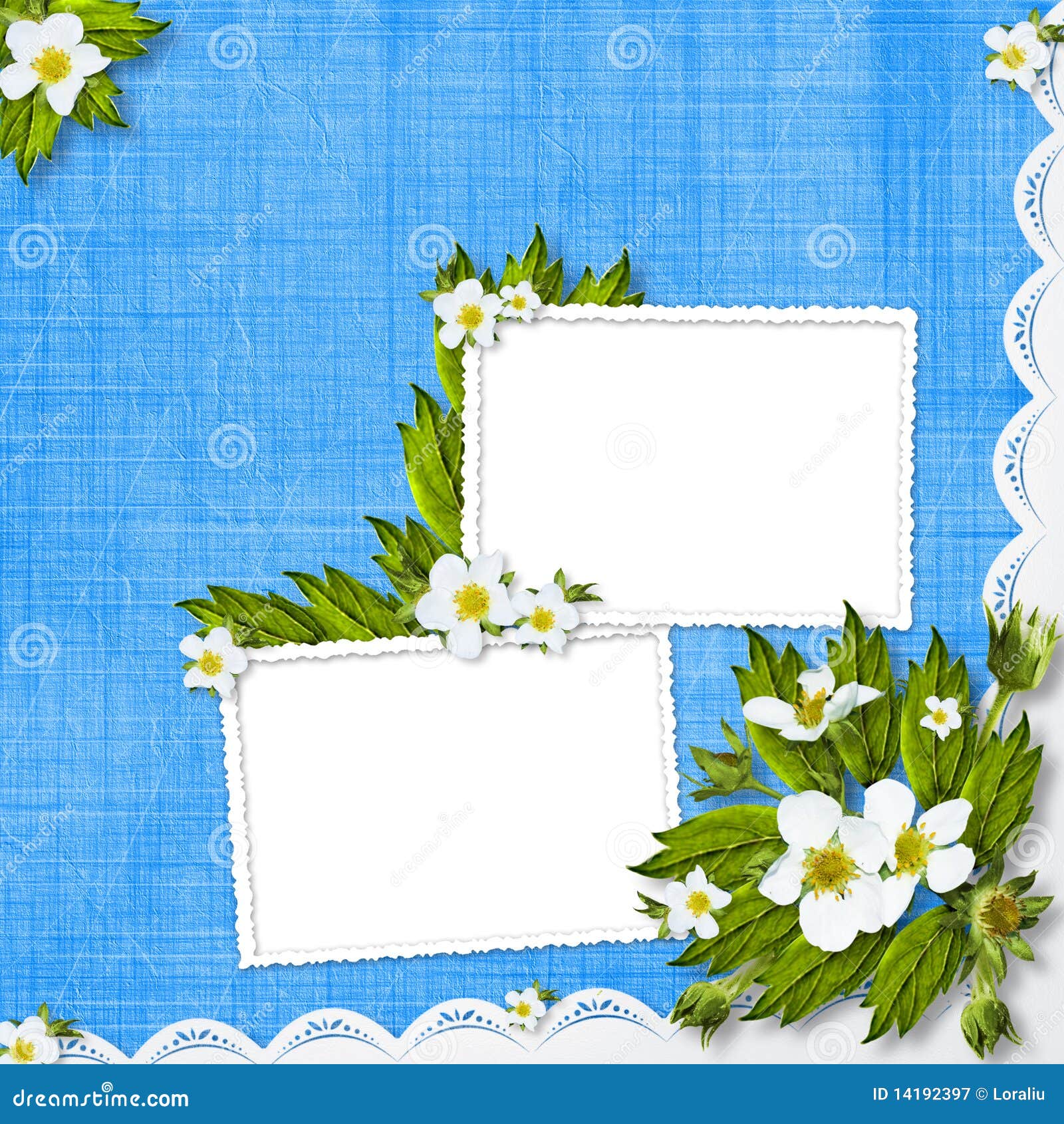 Congratulation with Frame and Flowers Stock Illustration - Illustration ...