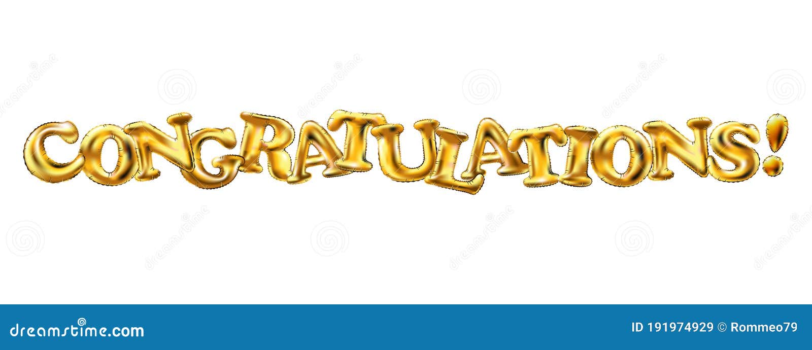 Congratulation Gold Ballons Text Decoration Party Eps Vector Background ...