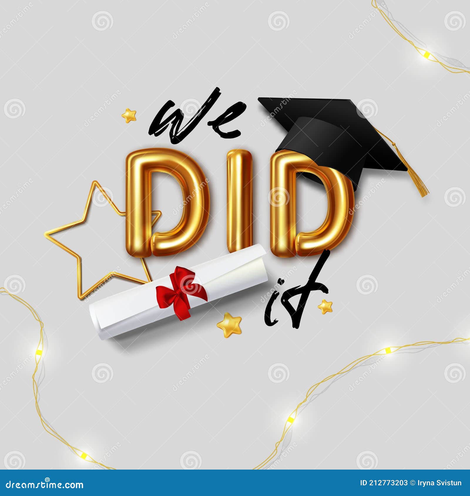 Congratulation Graduates 2021 Class Of Graduations. Vector Illustration ...
