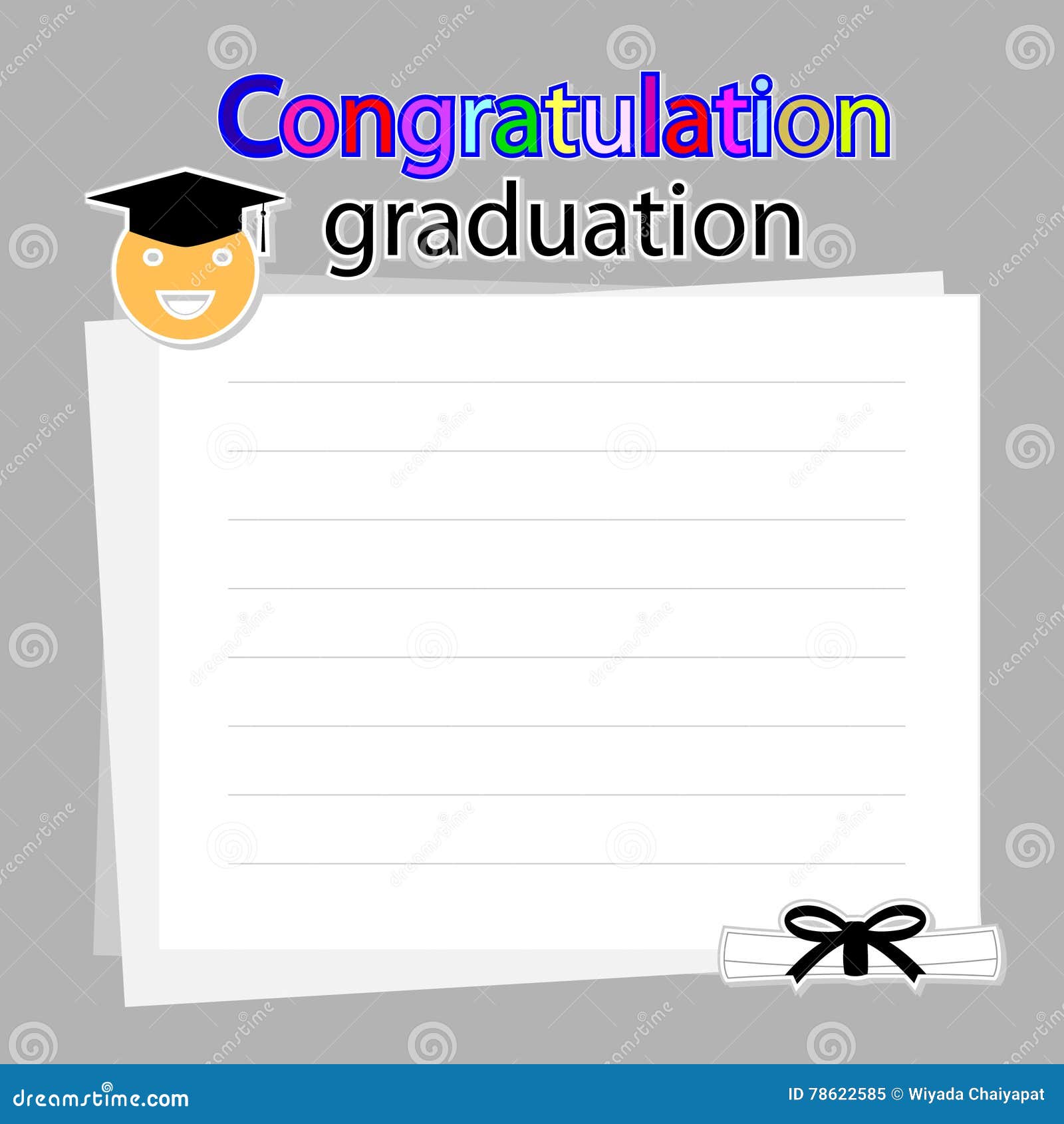 Congratulation Graduation Wishes Overlays, Lettering Labels Design Set ...