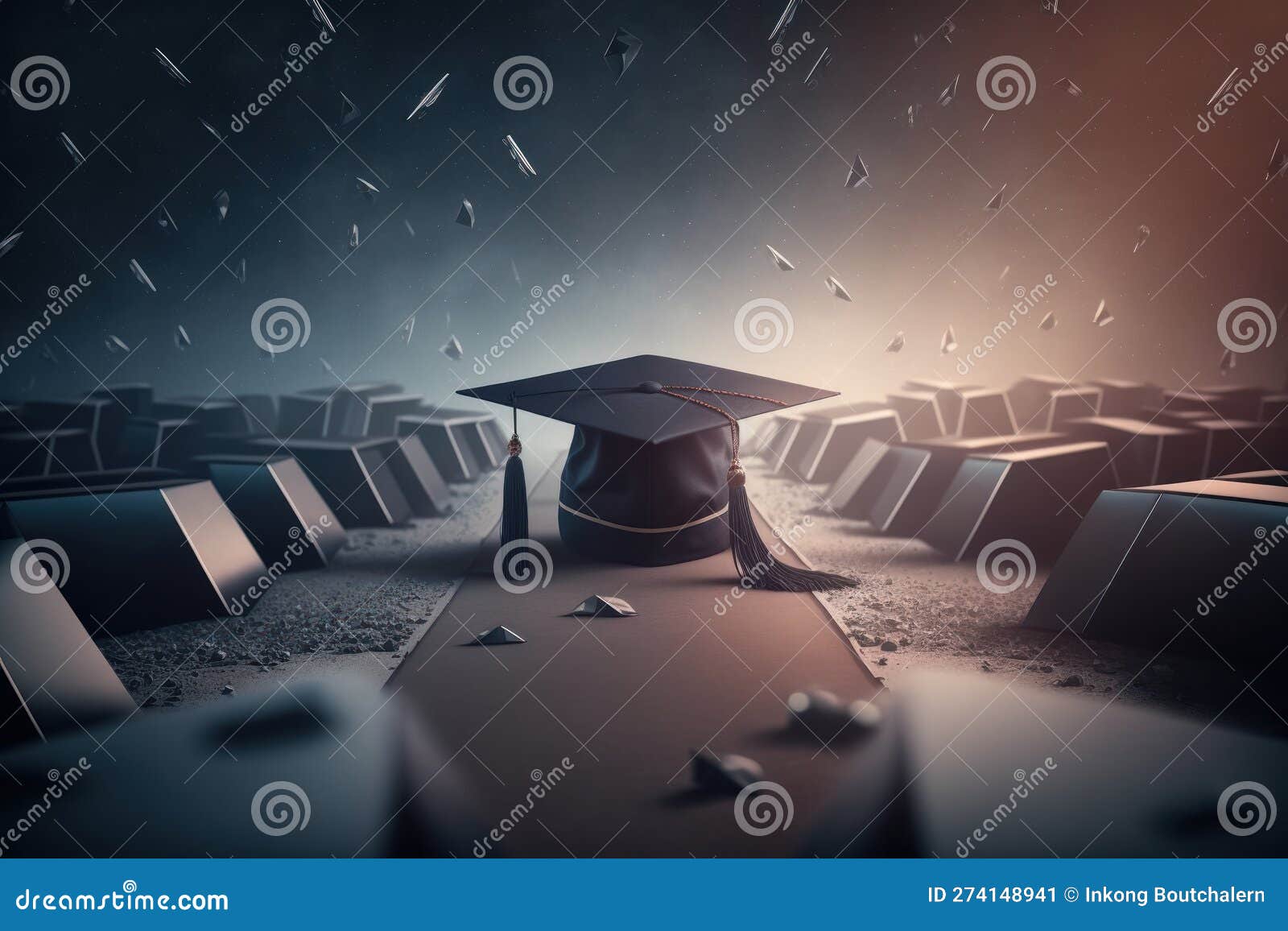 Congratulation with the Graduation Caps, Graduation Day Concept ...