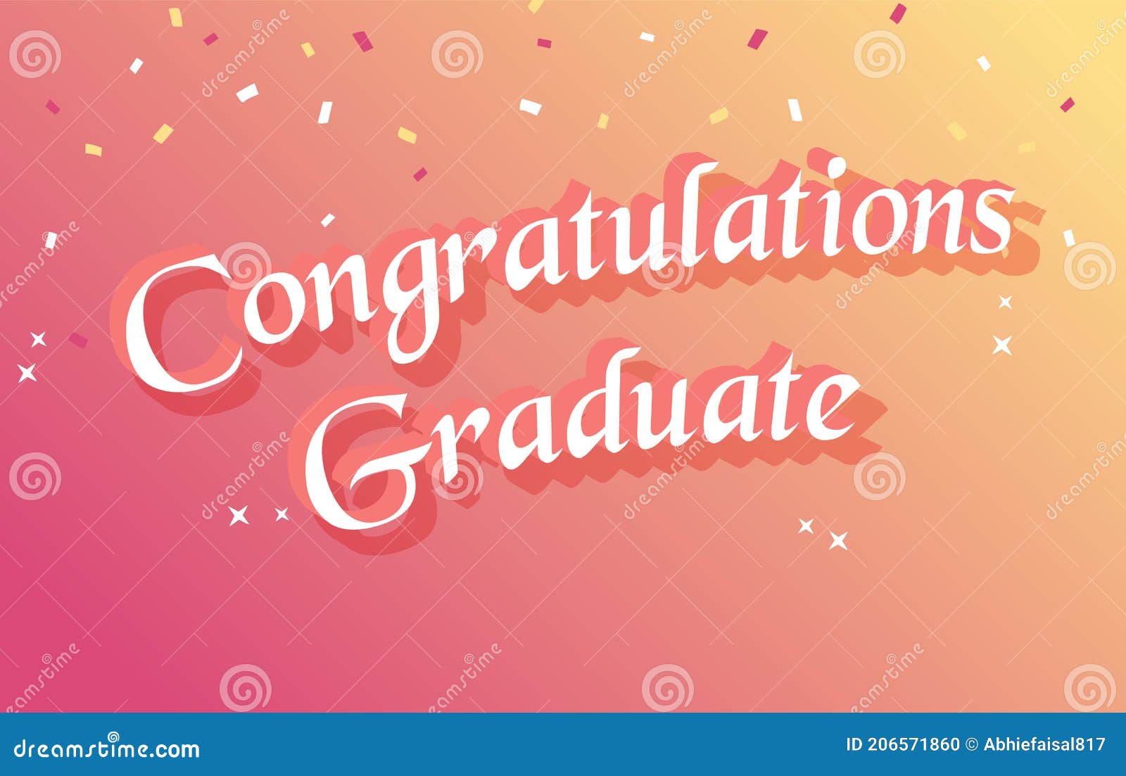 Congratulation Graduation Greeting Card Poster Background Vector ...