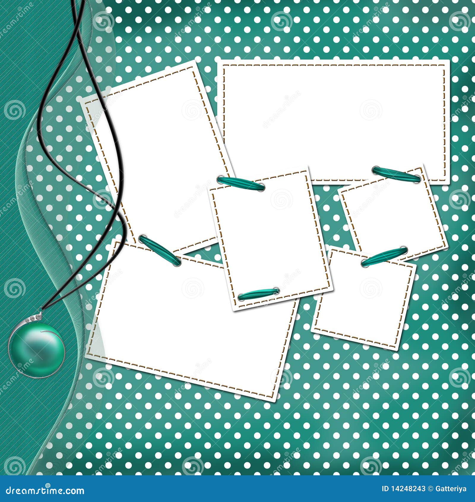 Congratulation Green Card With Sheets For Design Stock Illustration ...