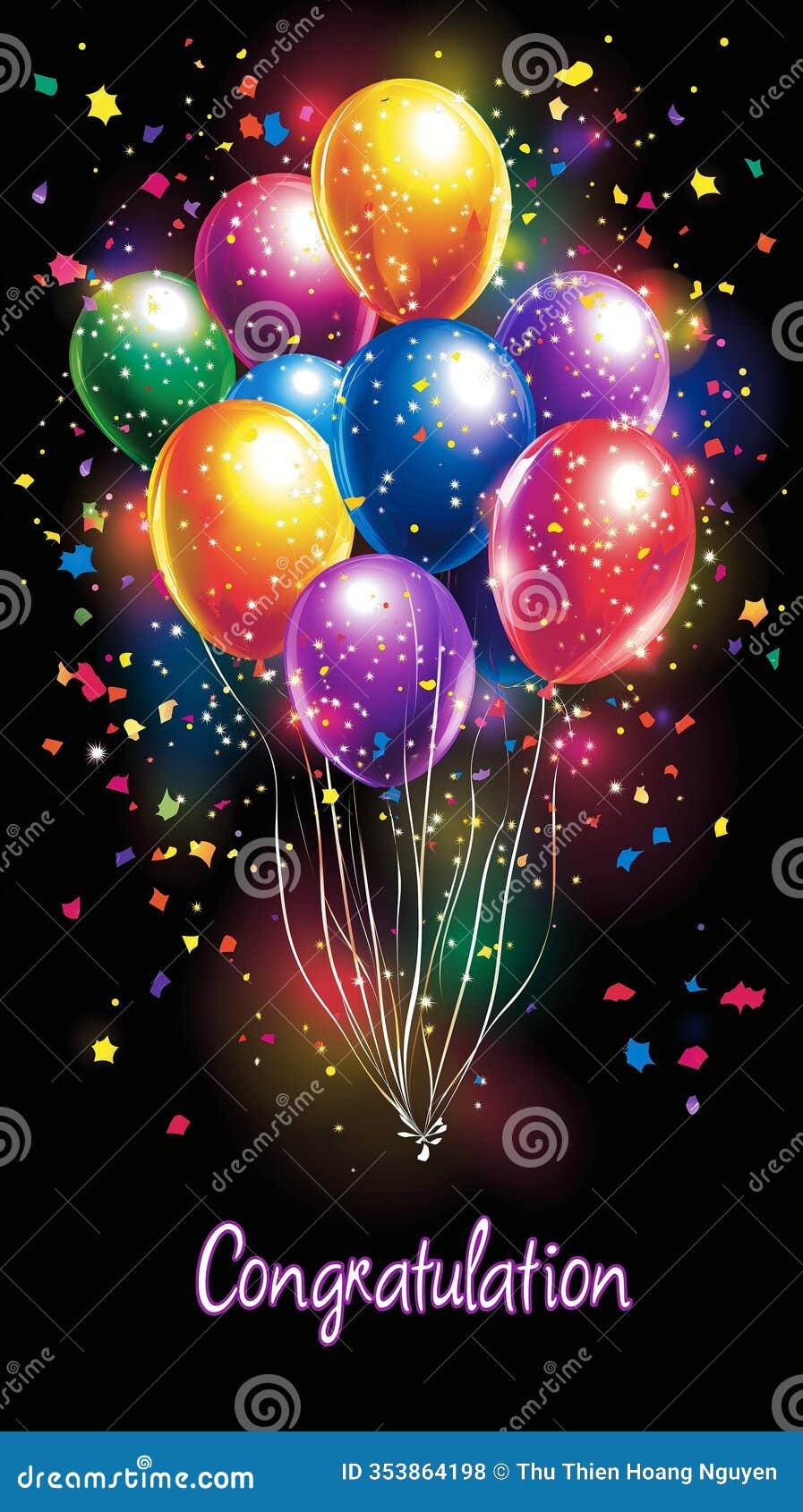 Congratulation Greeting Cards Theme, Nice Style Stock Photo - Image of ...