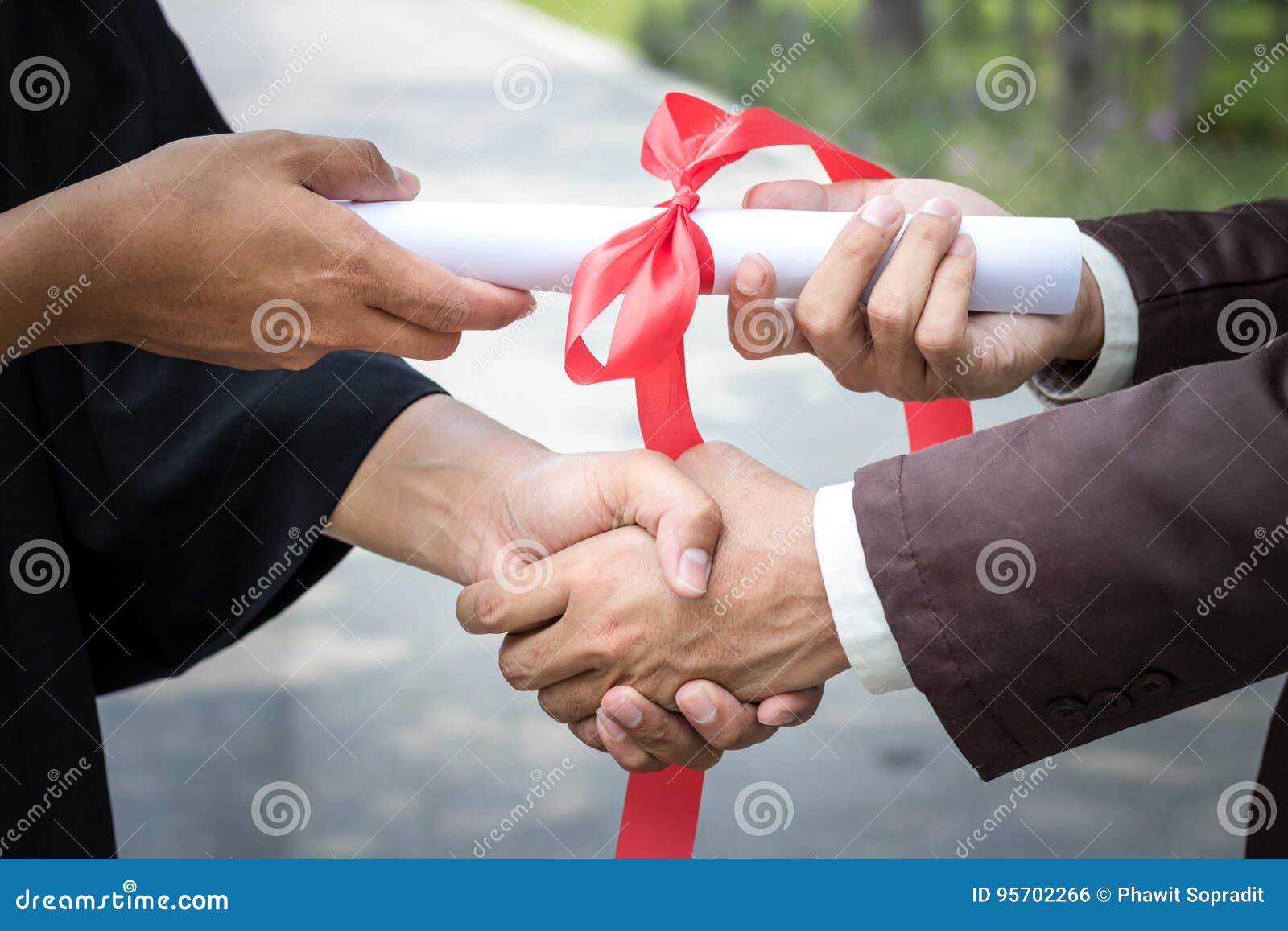 Congratulation Handshake Graduated Stock Photo - Image of graduation ...