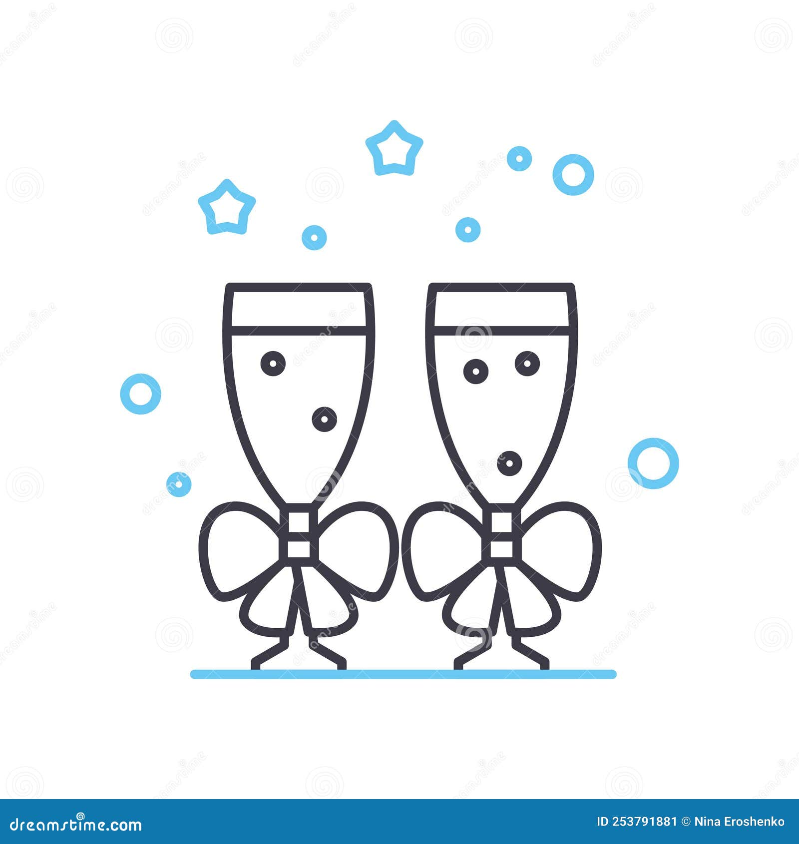 Congratulation Line Icon, Outline Symbol, Vector Illustration, Concept ...