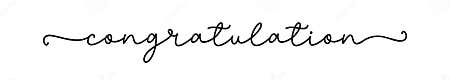 CONGRATULATION. Modern Calligraphy Quote, Line Script Word ...