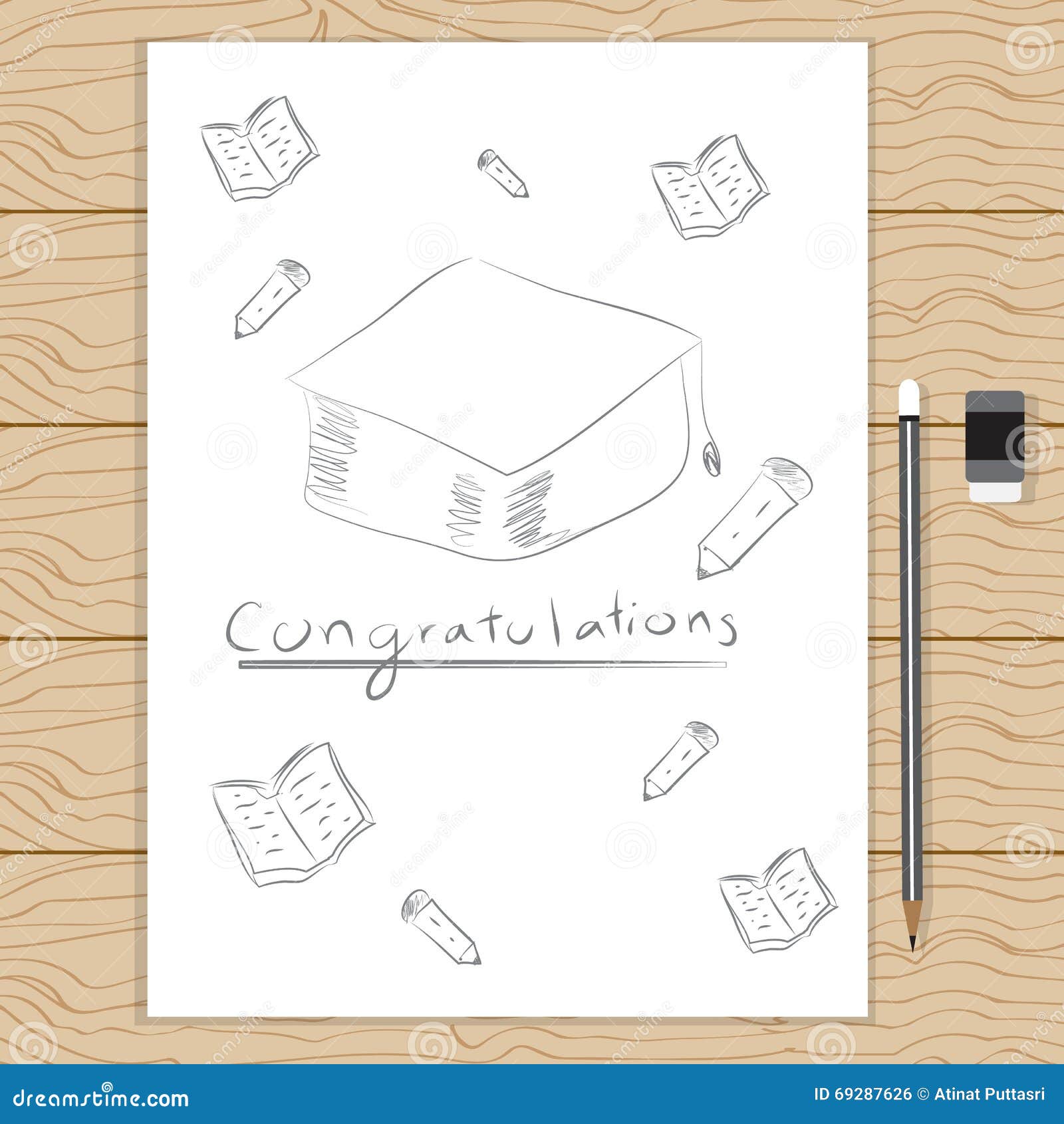 Congratulation. stock vector. Illustration of design - 69287626