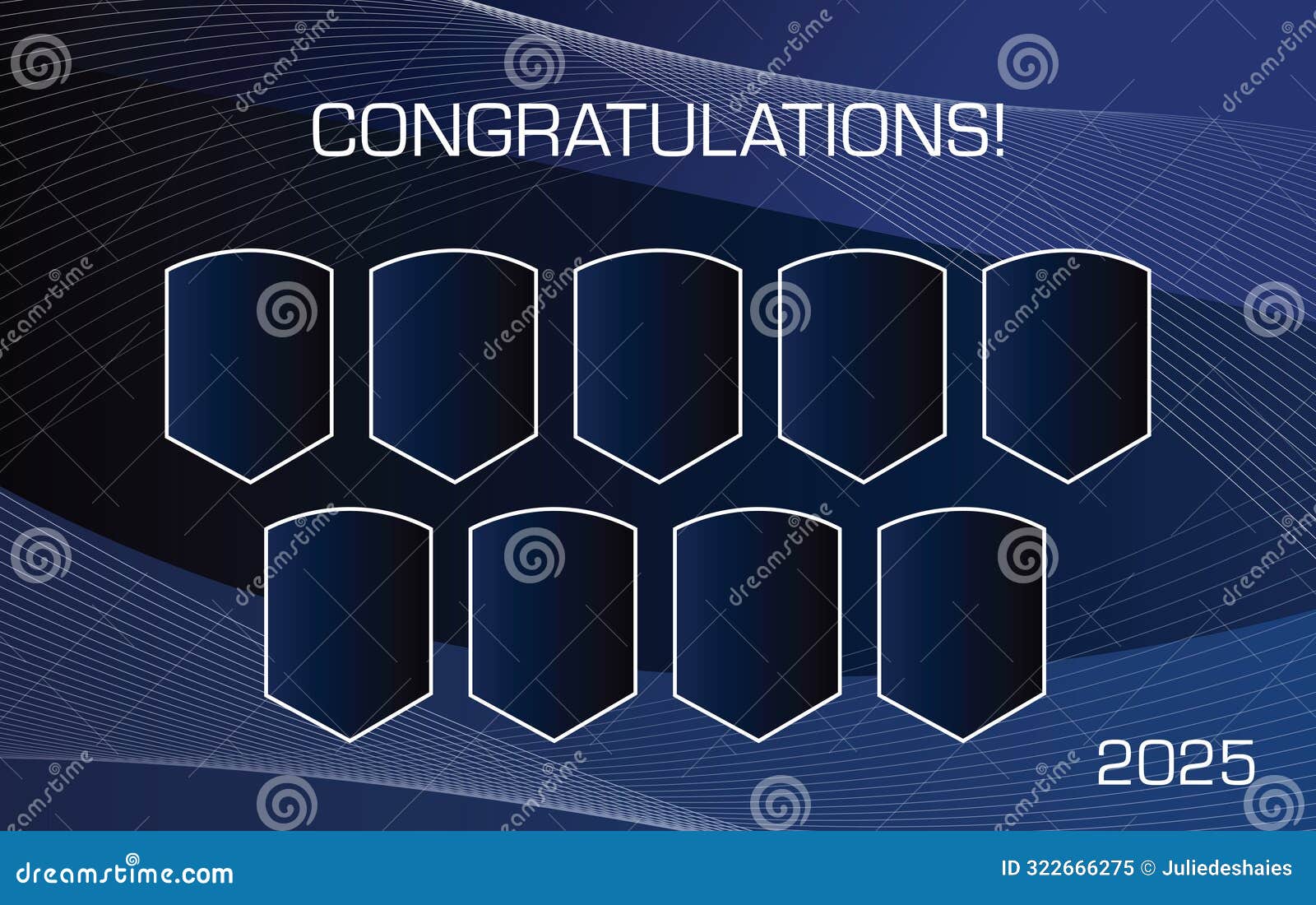 Congratulation Photo Picture Frame Collage Layout Design Stock Vector ...