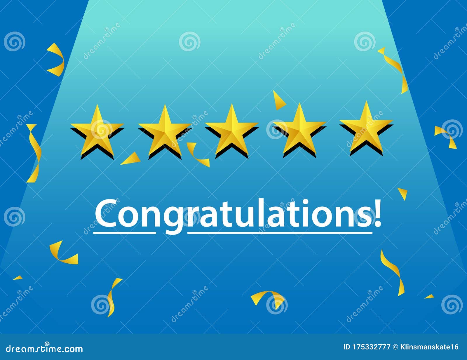 Congratulation with Rate Star Design Template Stock Vector ...