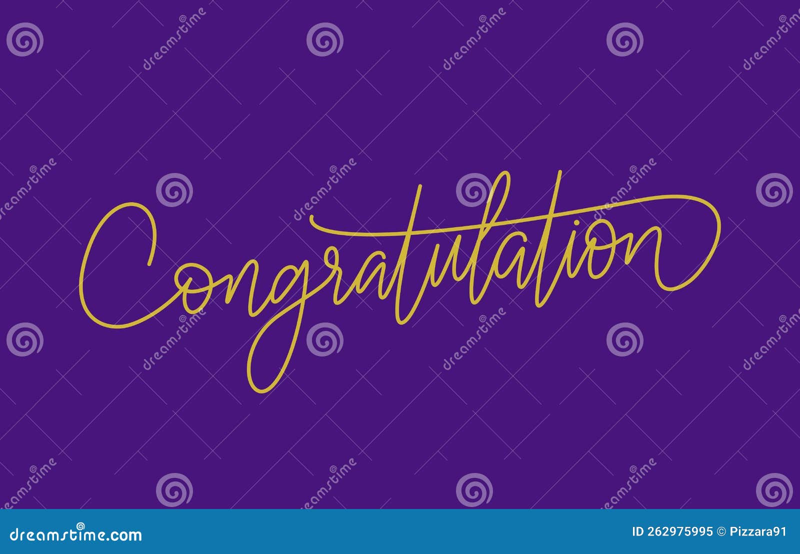 Congratulation Word Lettering Design in Continuous Line Drawing Stock ...