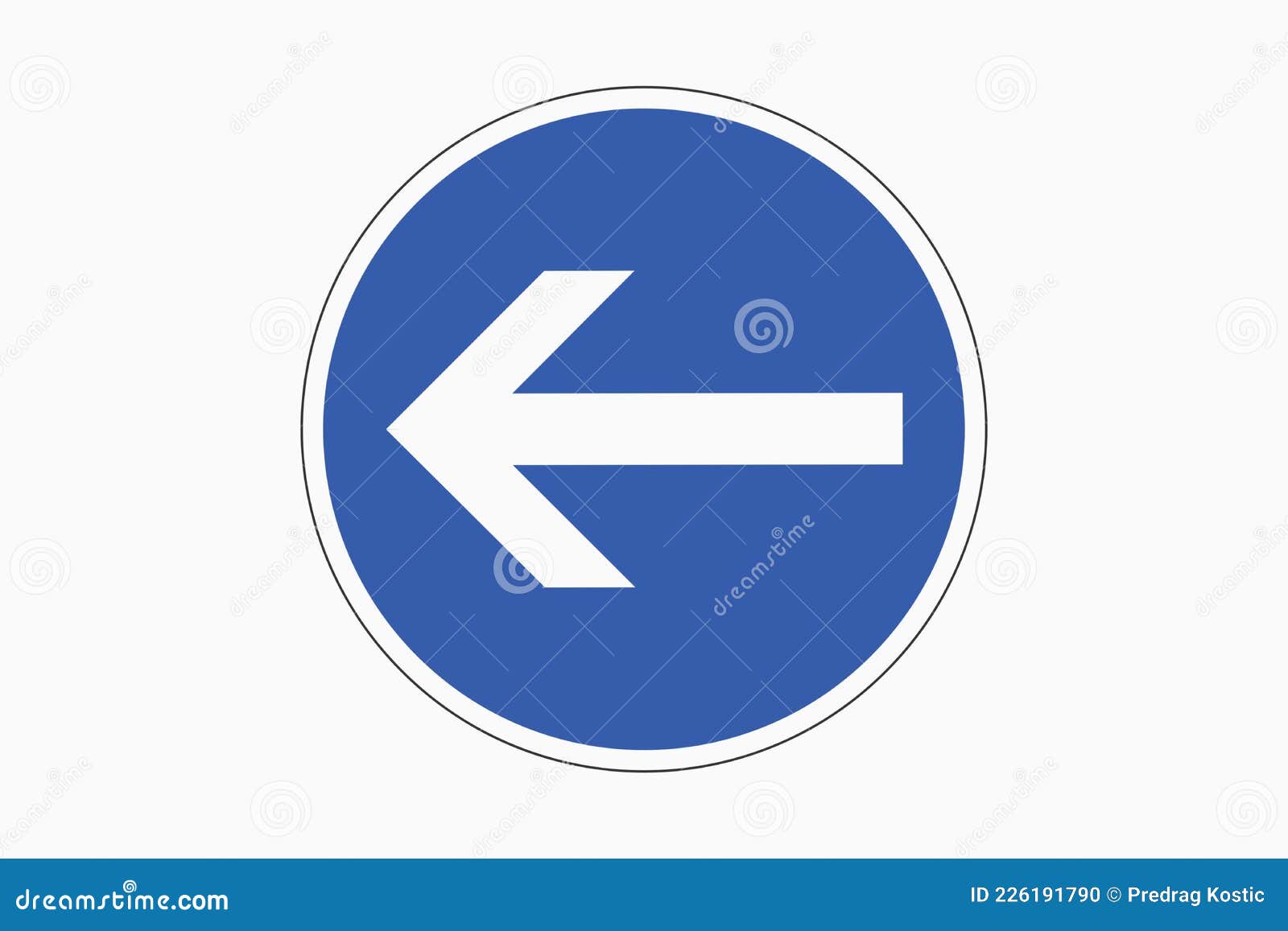 Turn left. stock illustration. Illustration of design - 226191790