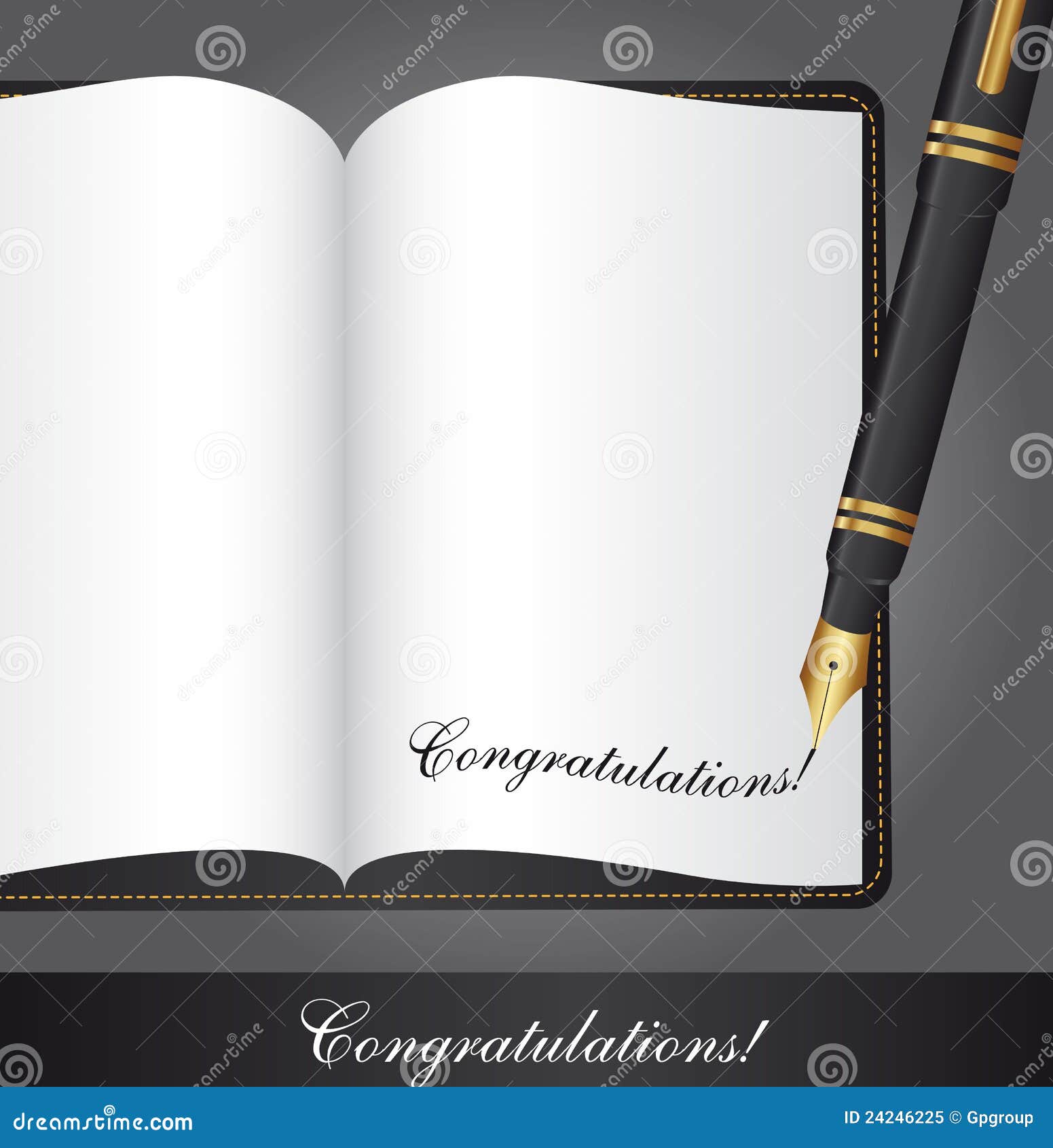 Congratulations stock vector. Illustration of literature - 24246225