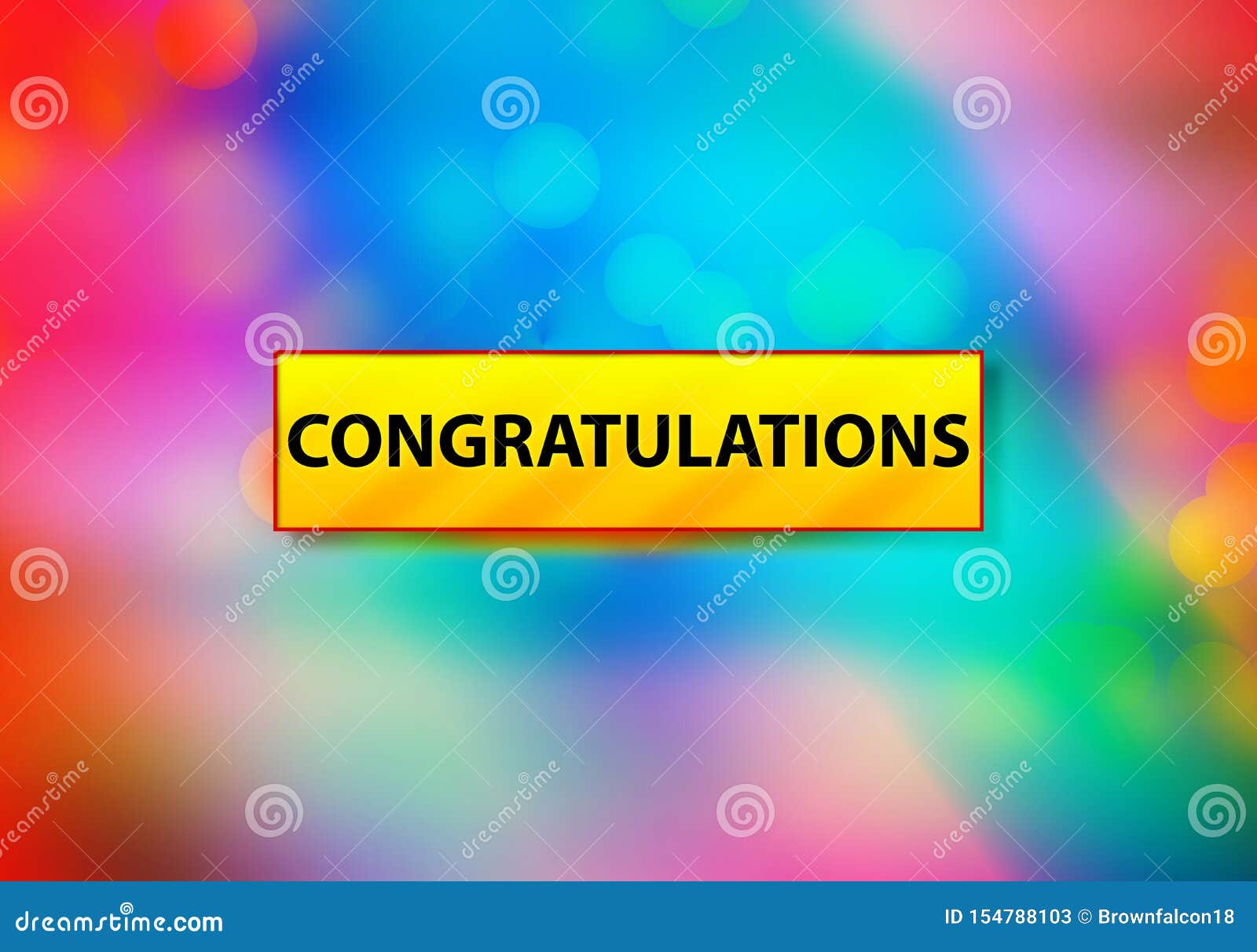 Congratulations Abstract Colorful Background Bokeh Design Illustration