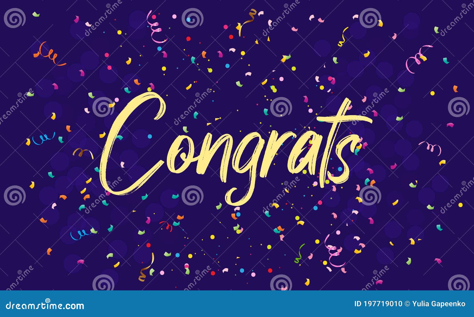 Congratulations Abstract Design Template Background. Vector ...