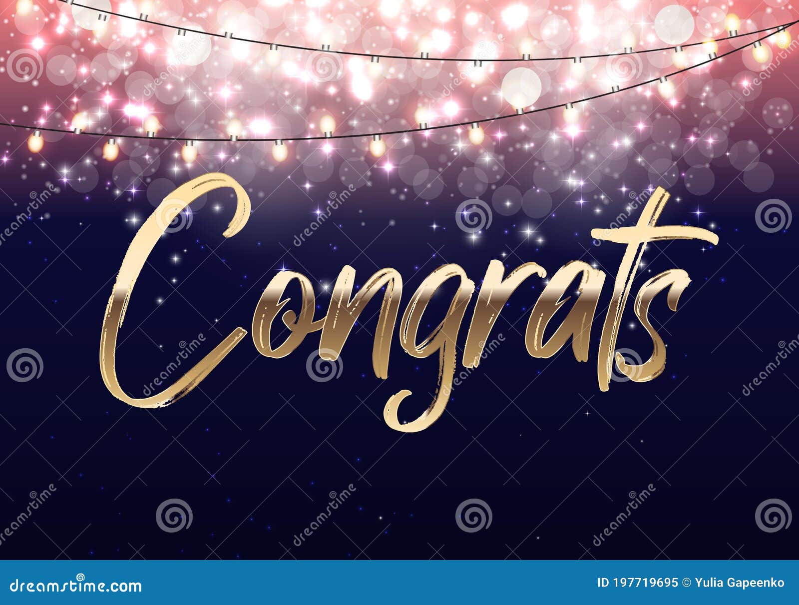 Congratulations Abstract Design Template Background. Vector ...