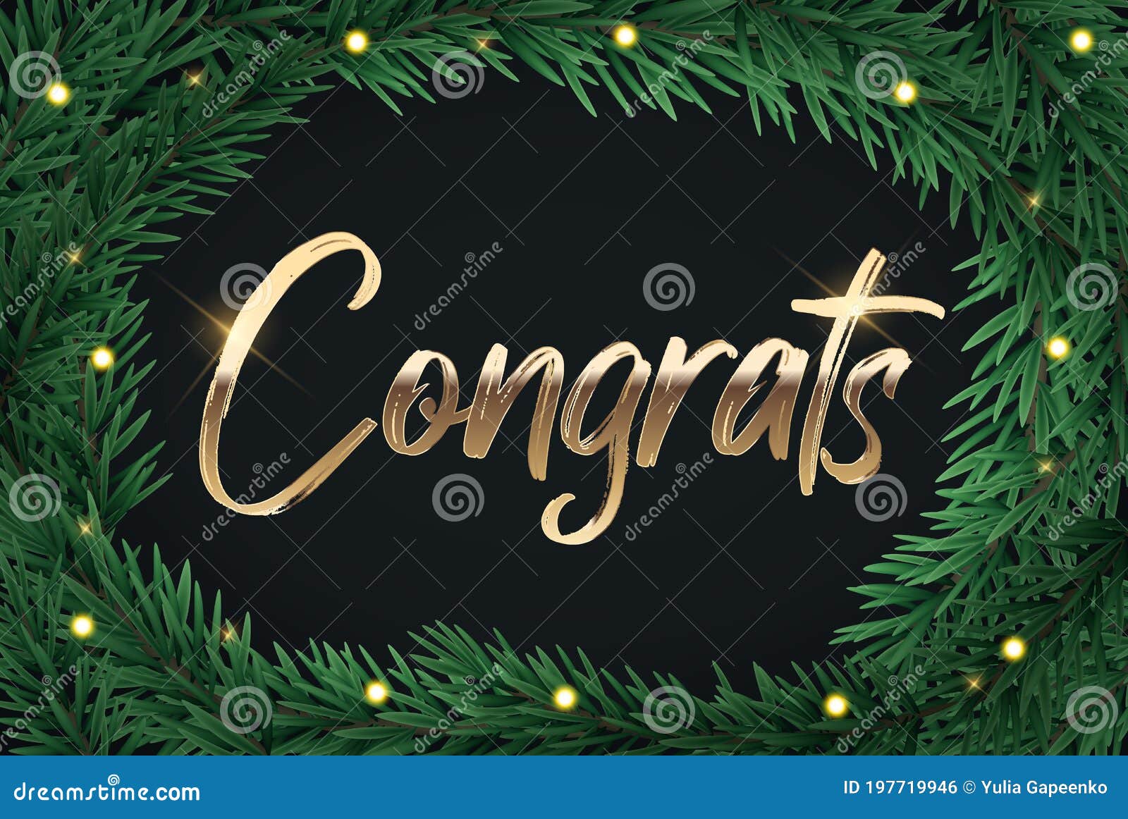 Congratulations Abstract Design Template Background. Vector ...