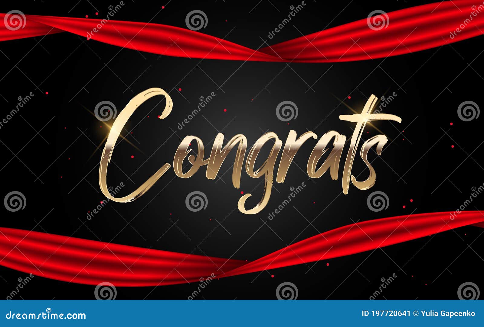 Congratulations Abstract Design Template Background. Vector ...