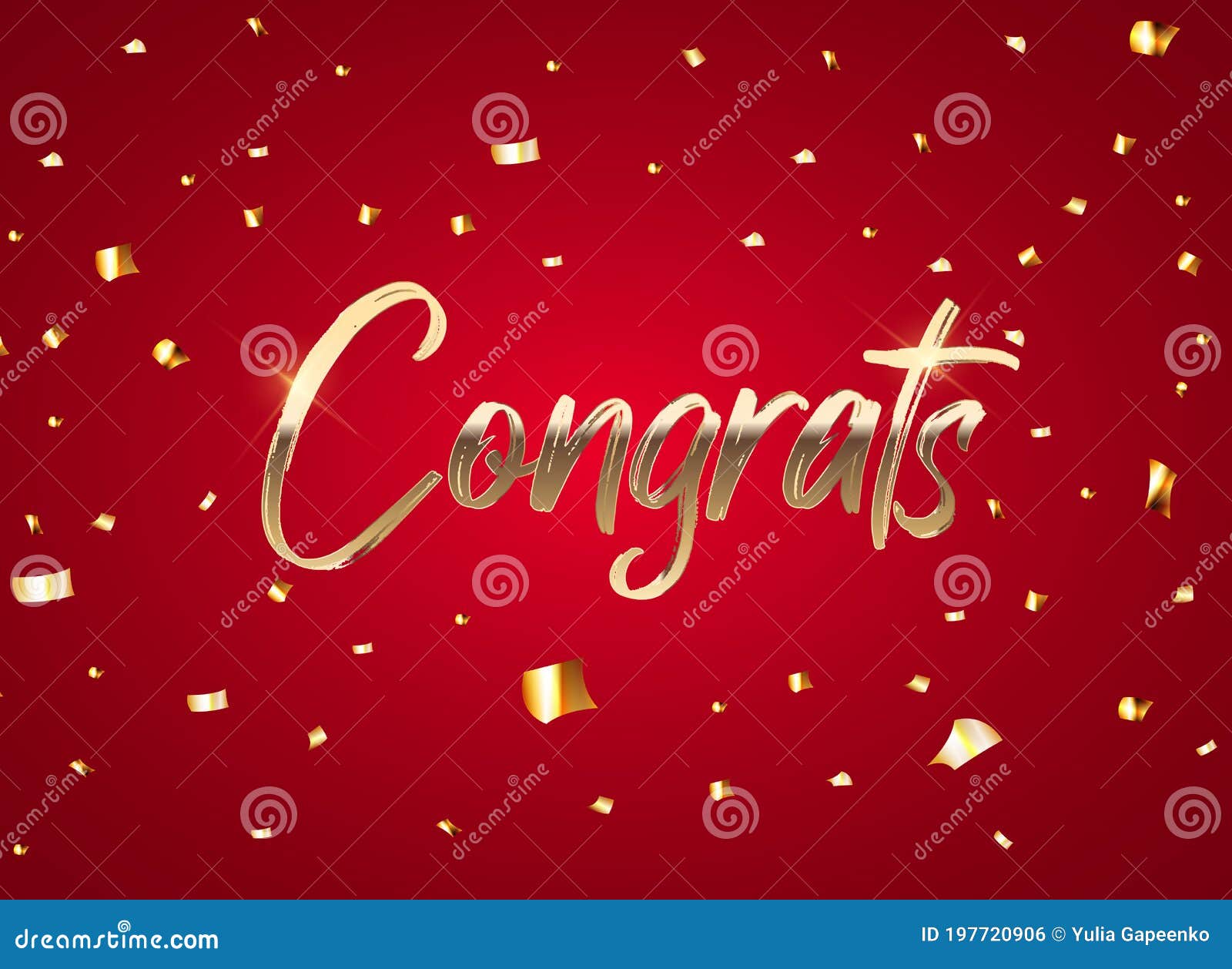 Congratulations Abstract Design Template Background. Vector ...