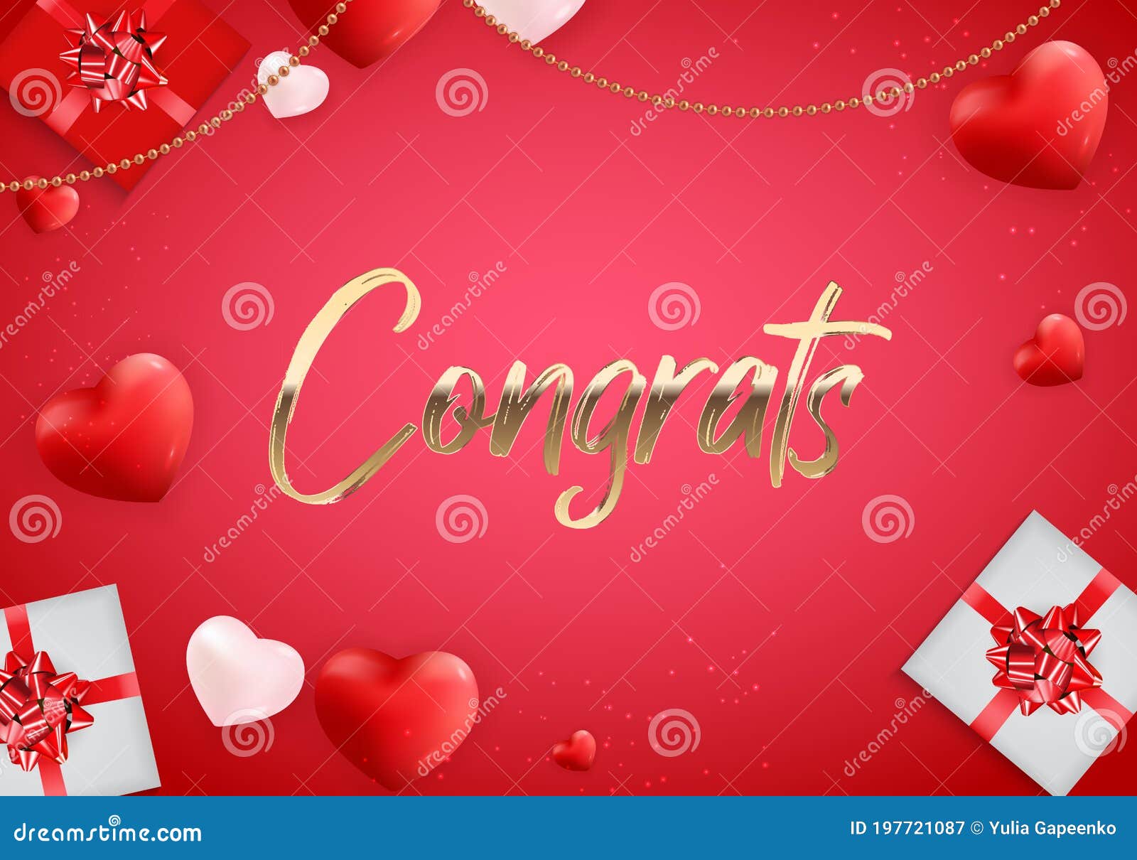 Congratulations Abstract Design Template Background. Vector ...